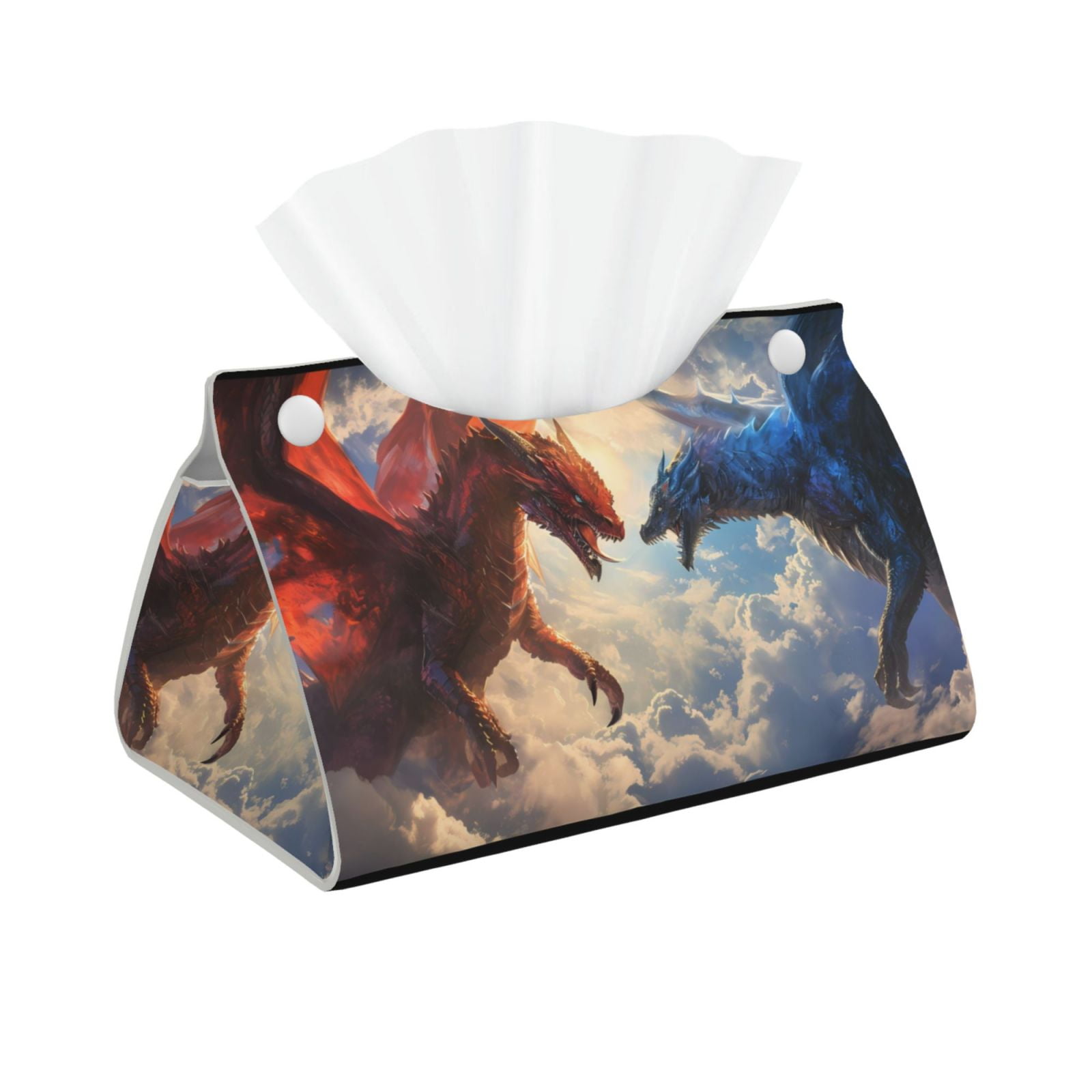 Honeii Cloud Red And Blue Dragon for Tissue Box Cover/Holder - Covers ...