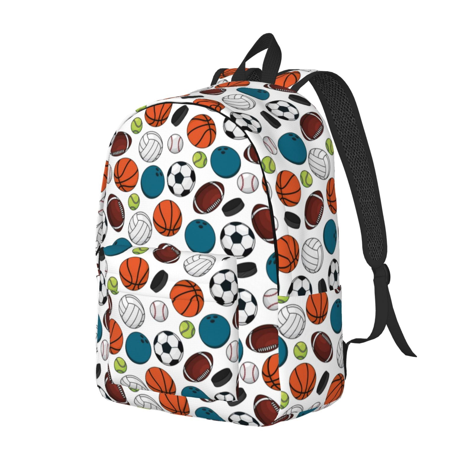 Honeii Color Balls Print Canvas Backpack for School & Outdoor,Laptop ...