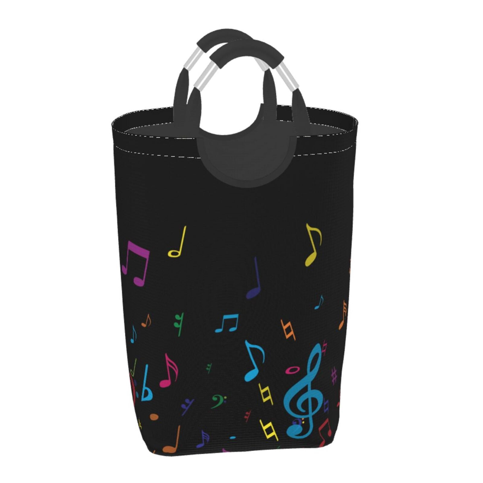 Honeii Color Musical Notes Print Laundry Hamper Collapsible Laundry ...