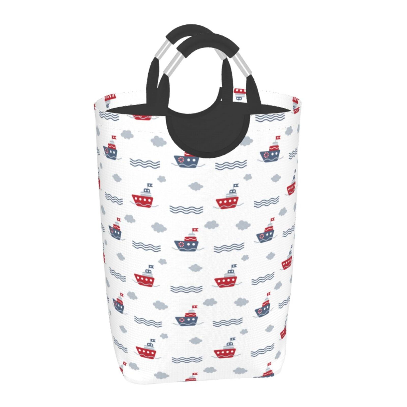 Honeii Colored Sail Boats Print Laundry Hamper Collapsible Laundry ...