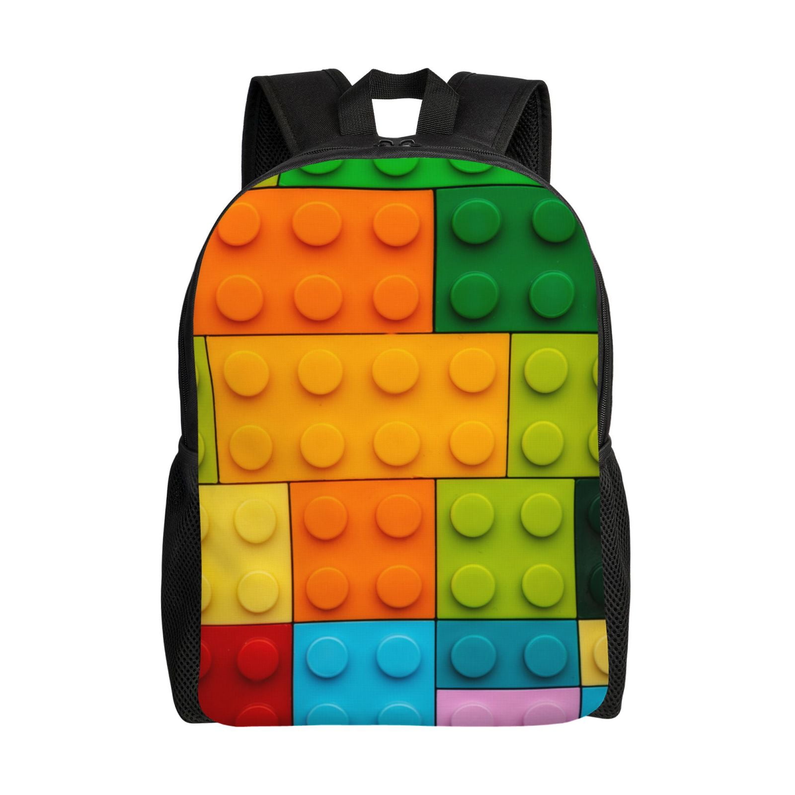 Honeii Colorful Building Blocks Print Laptop Backpack for Work, College ...