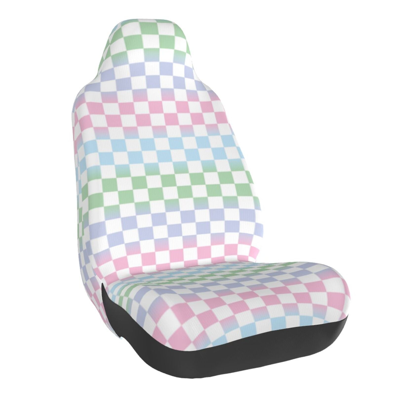 Honeii Colorful Checkerboard Print Car Seat Cover,Car Interior Covers ...