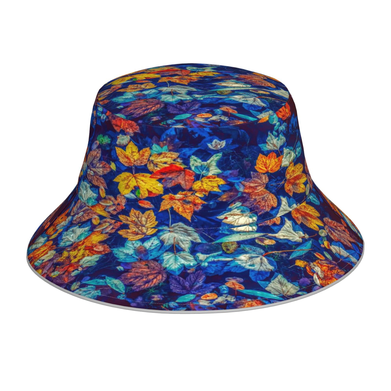 Honeii Colorful Fall Leaves for Unisex Bucket Hat Waterproof Rain Hat ...