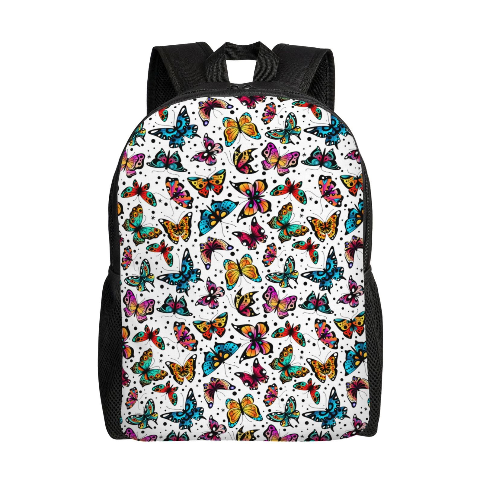 Honeii Colorful Flying Butterflies Print Laptop Backpack for Work ...