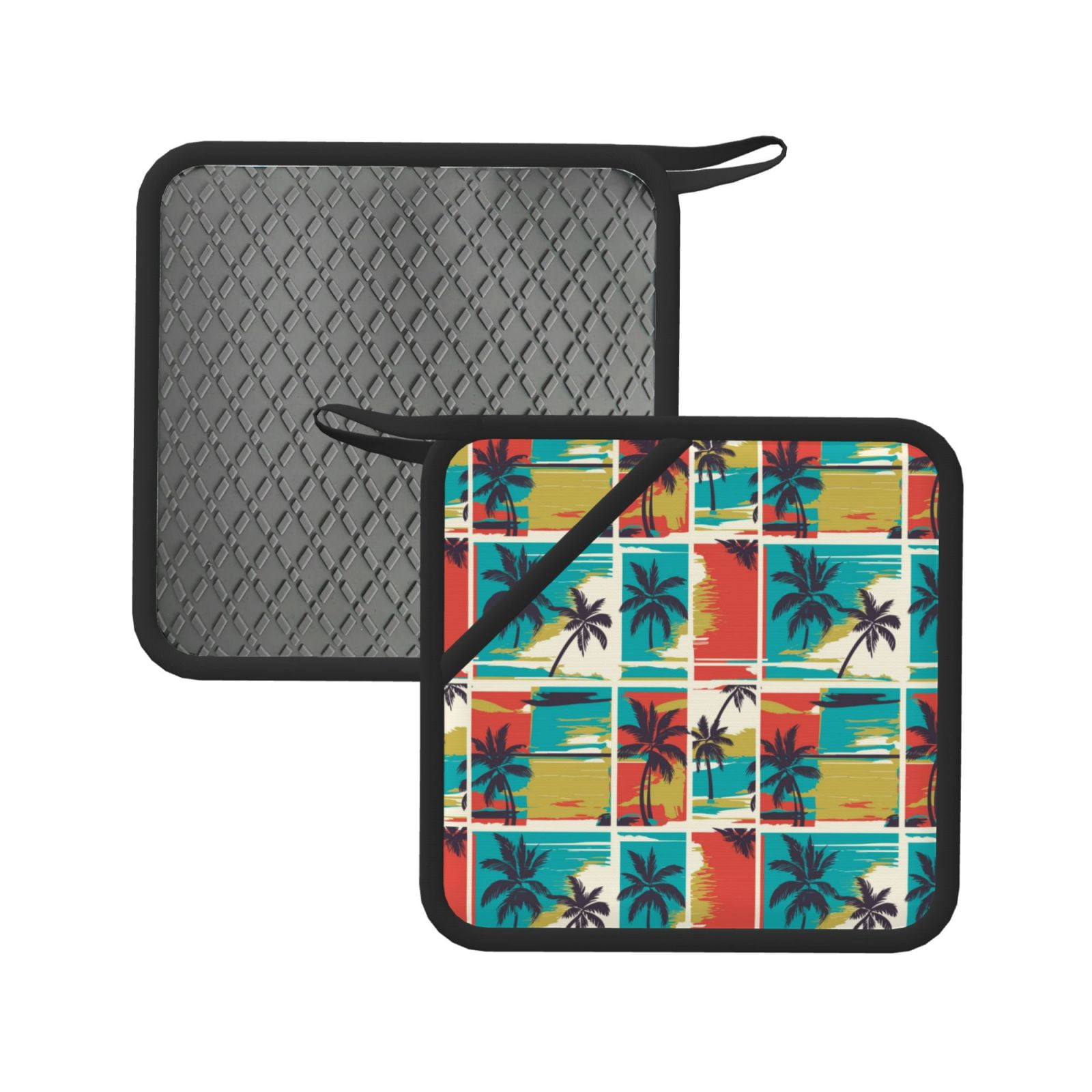 Honeii Colorful Hawaii Palms for Silicone Trivets for Hot Pots and Pans ...