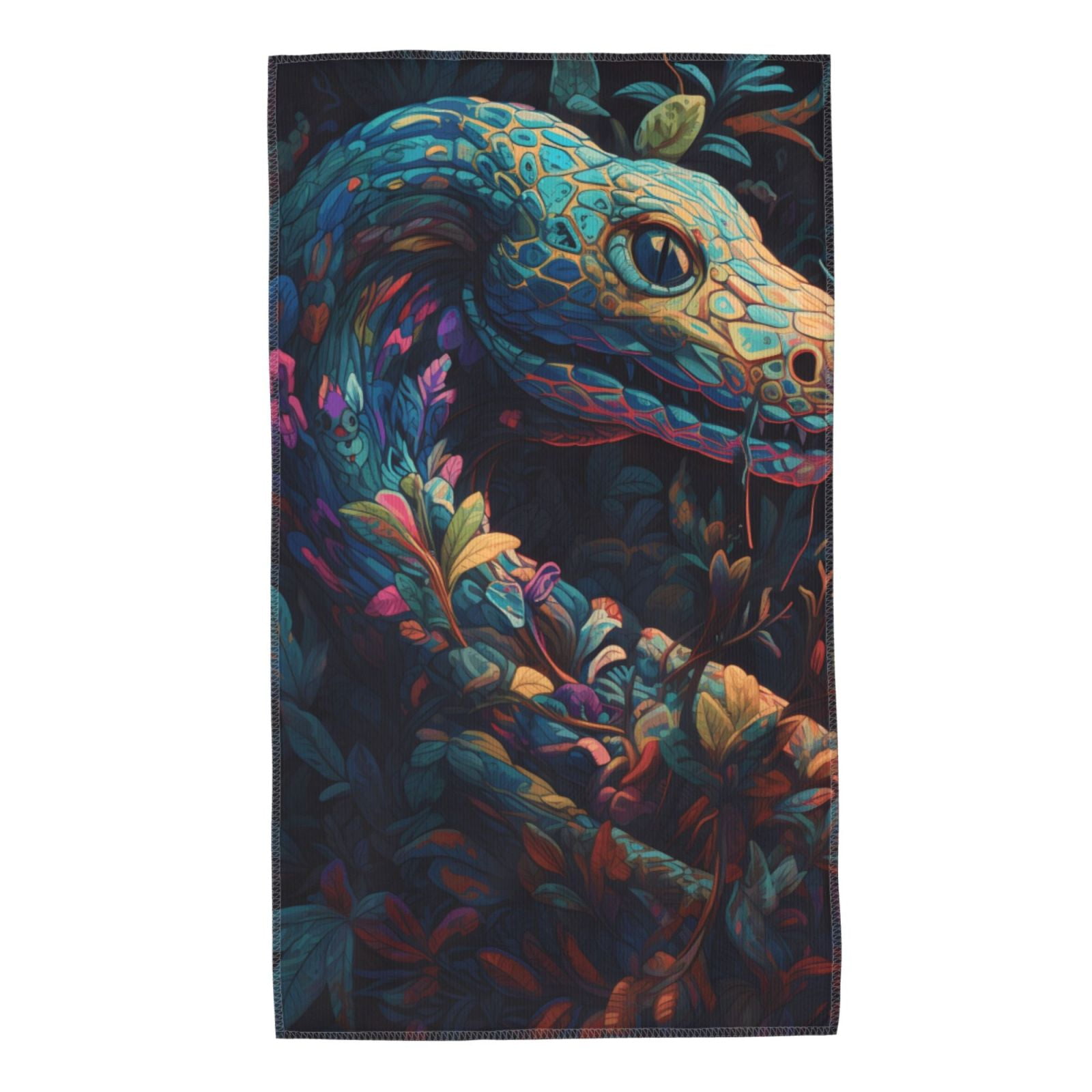 Honeii Colorful Patterned Snake Print Quick-Dry Microfiber Towel ...
