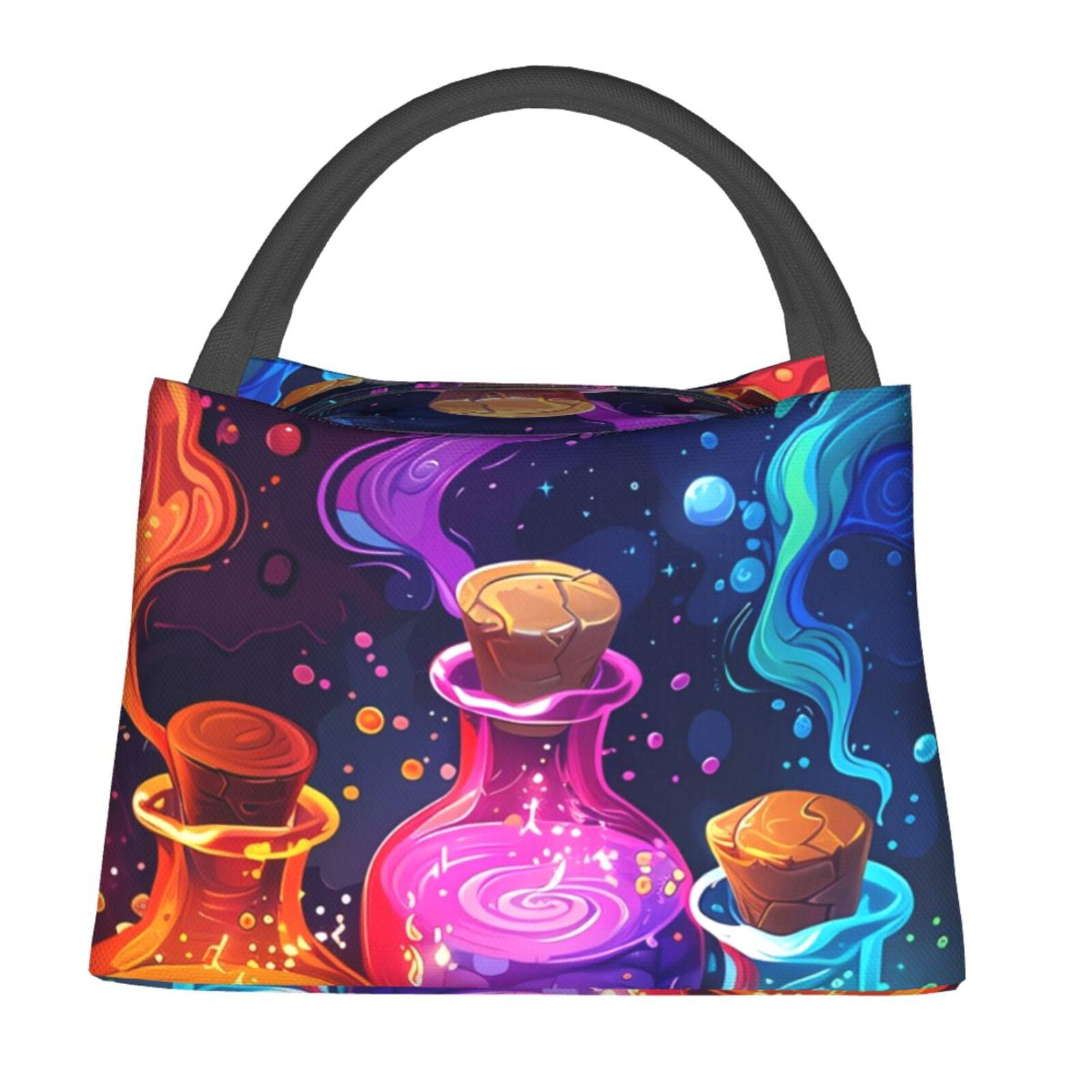 Honeii Colorful Potion Bottles Magic Print Cooler Bag Insulated, Large ...