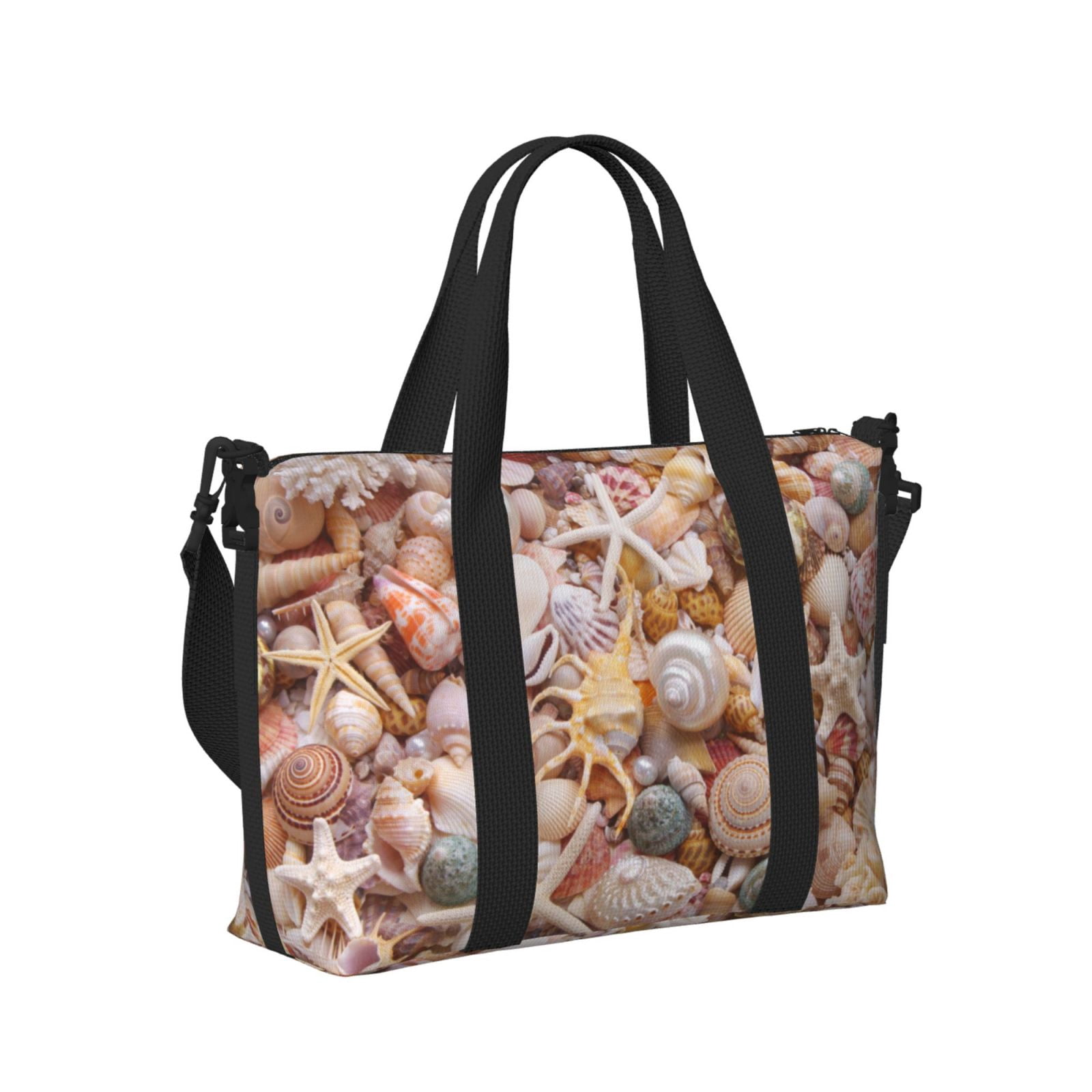 Honeii Colorful Seashells Print Hand Travel Bag,Travel Duffle Bag ...