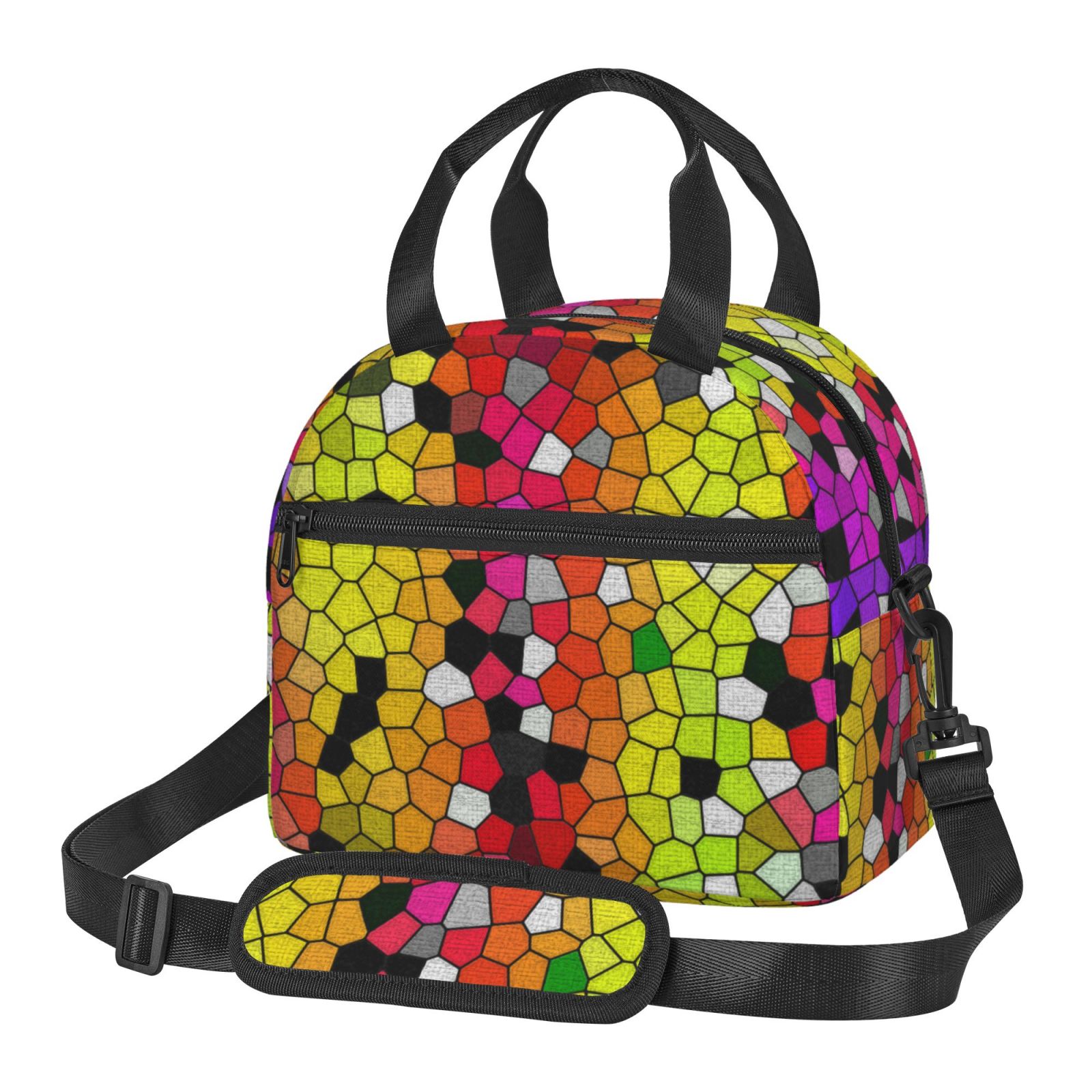 Honeii Colorful Tie Dye Stained Glass 1 Print Lunch Box,Insulated Lunch ...