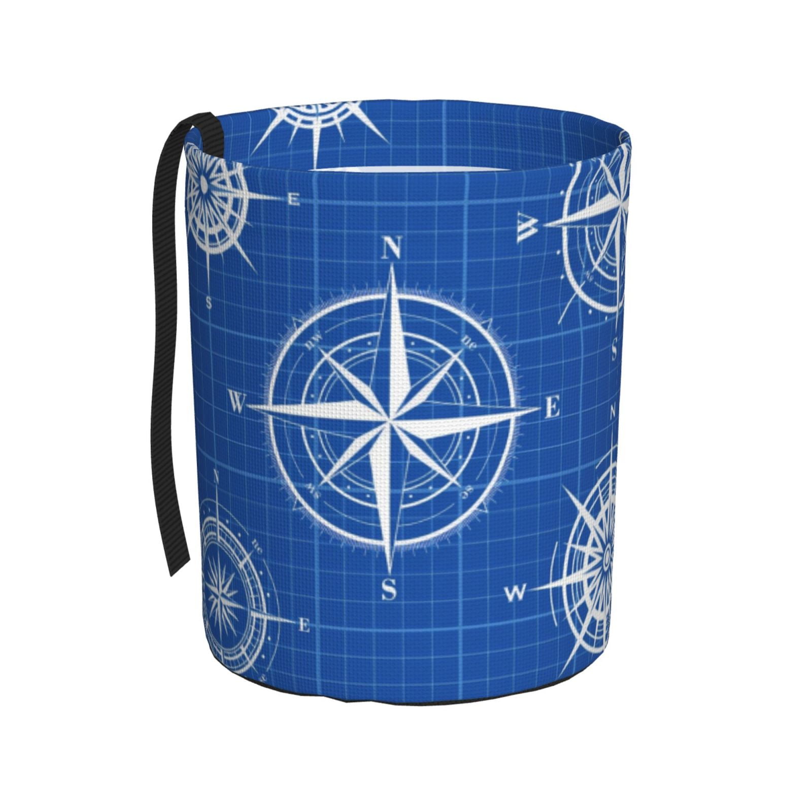 Honeii Compass Print Waterproof Car Trash Can,Waterproof Portable ...