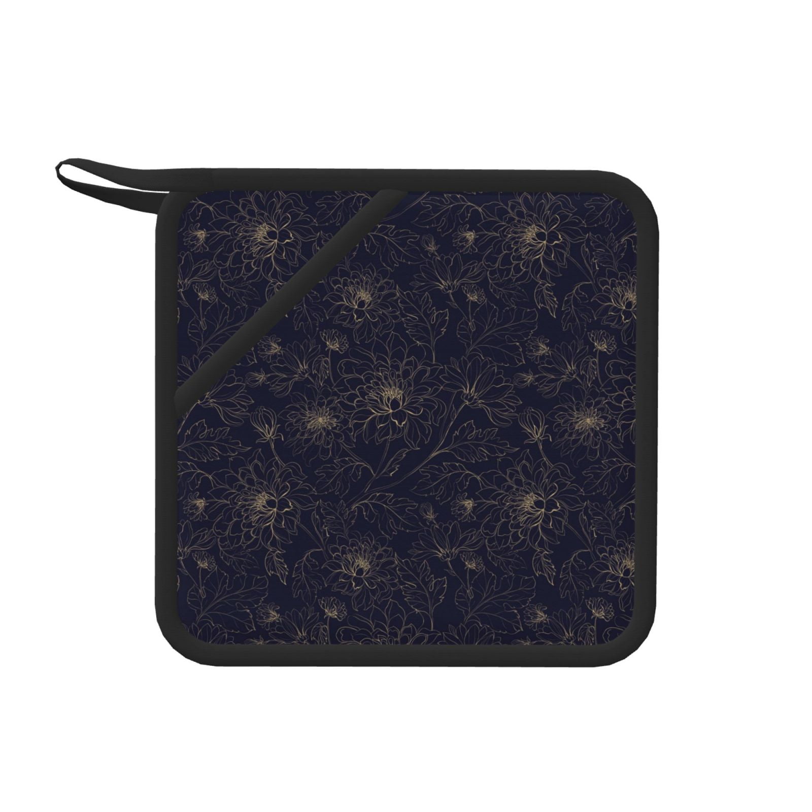 Honeii Copper-Gold Gloss Outline Chrysanthemum for Silicone Trivets for ...