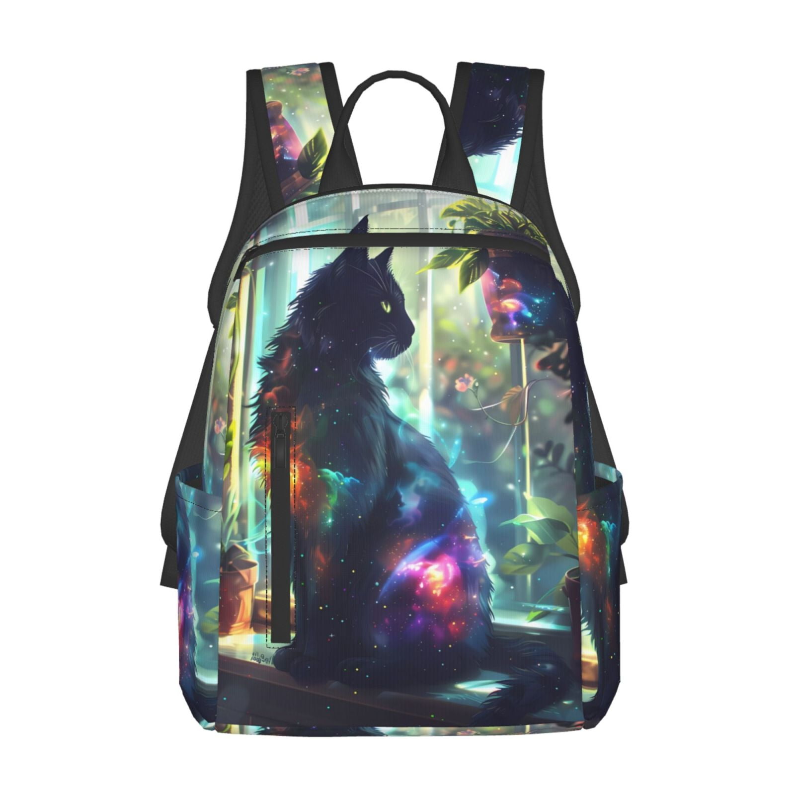 Honeii Cosmic Cat In Window Print Lightweight Backpacks,Carry on ...