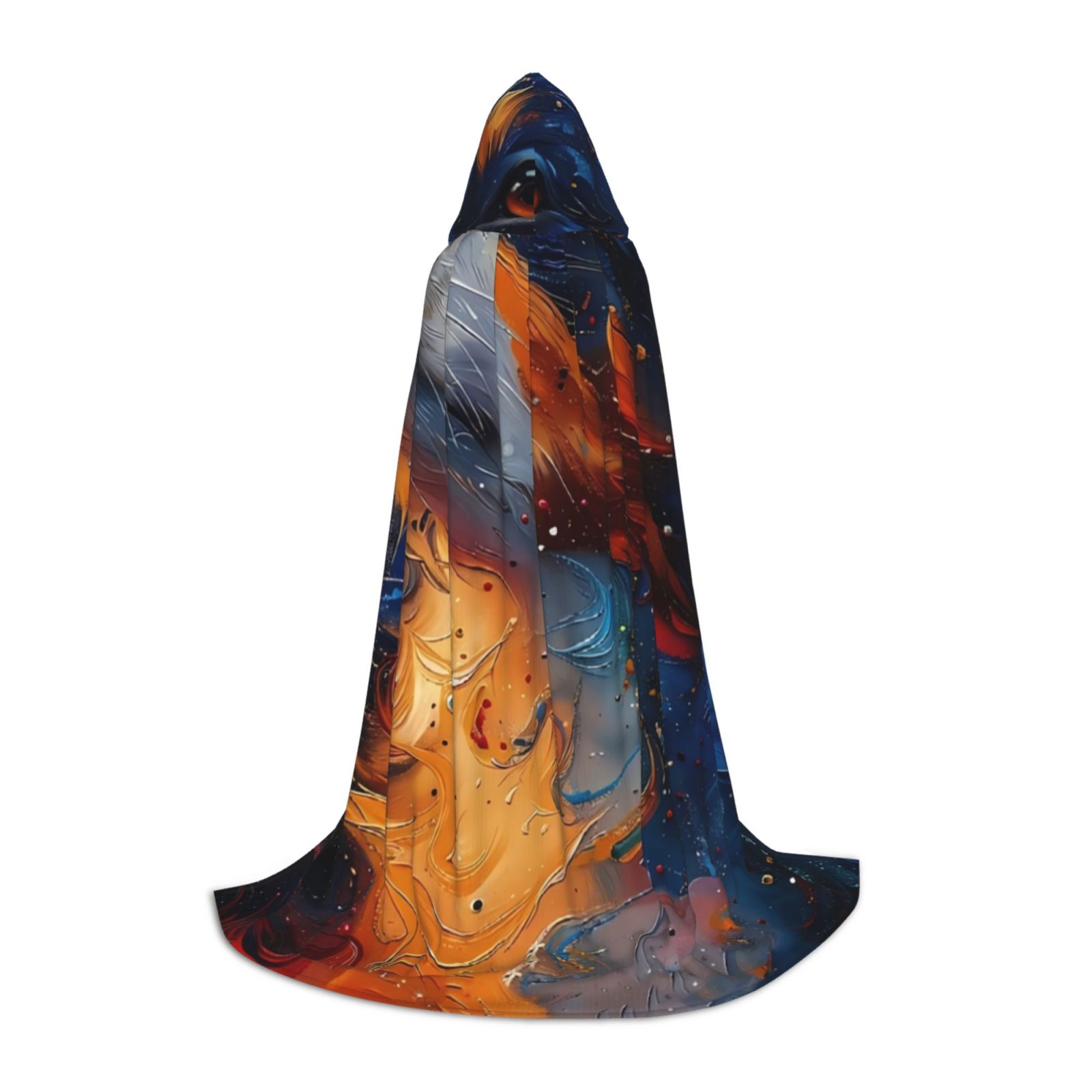 Honeii Cosmic Dog Starry Night Print Poncho Cape, Cloak Coat, Snuggly ...