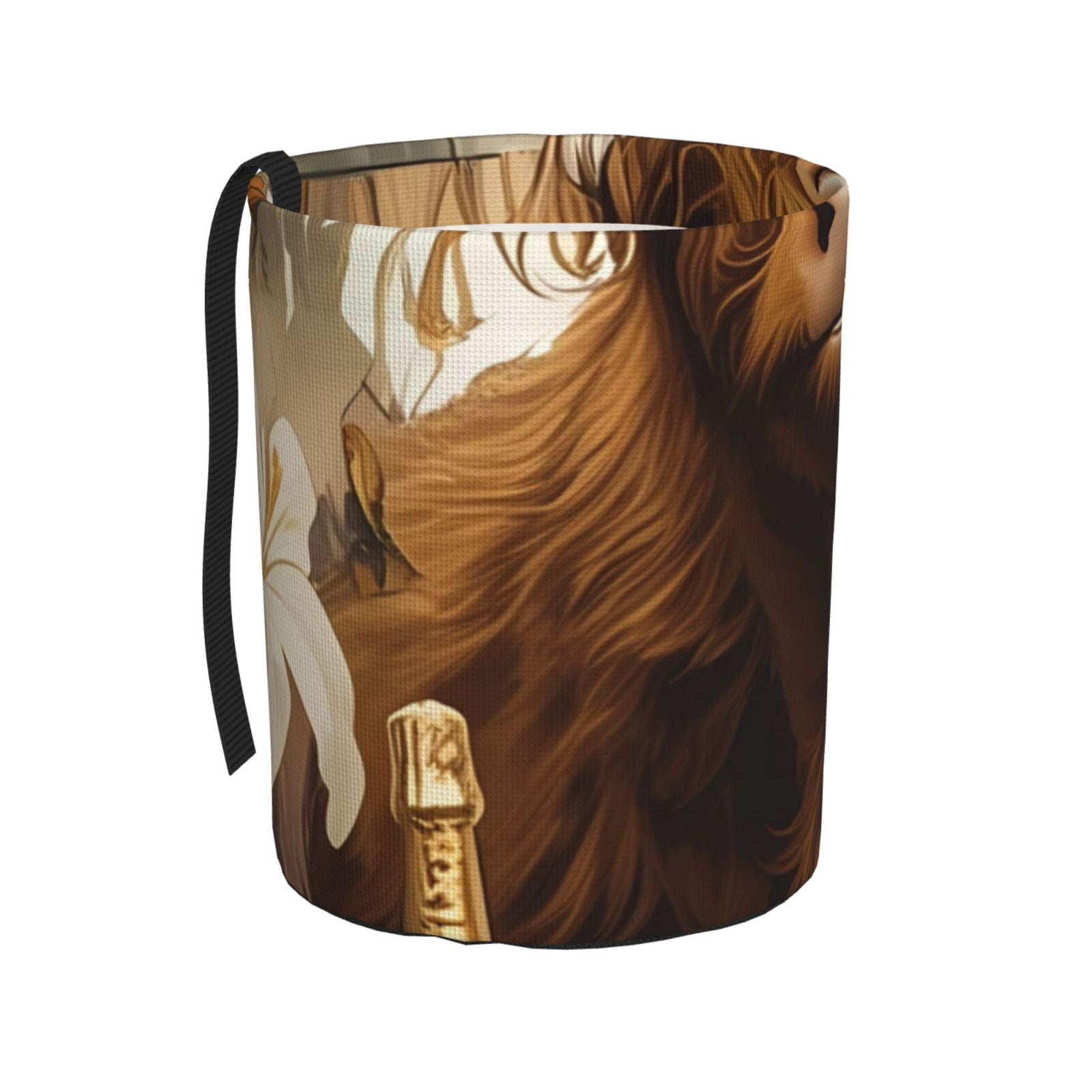 Honeii Cow With Butterflies Lilies Print Waterproof Car Trash Can ...