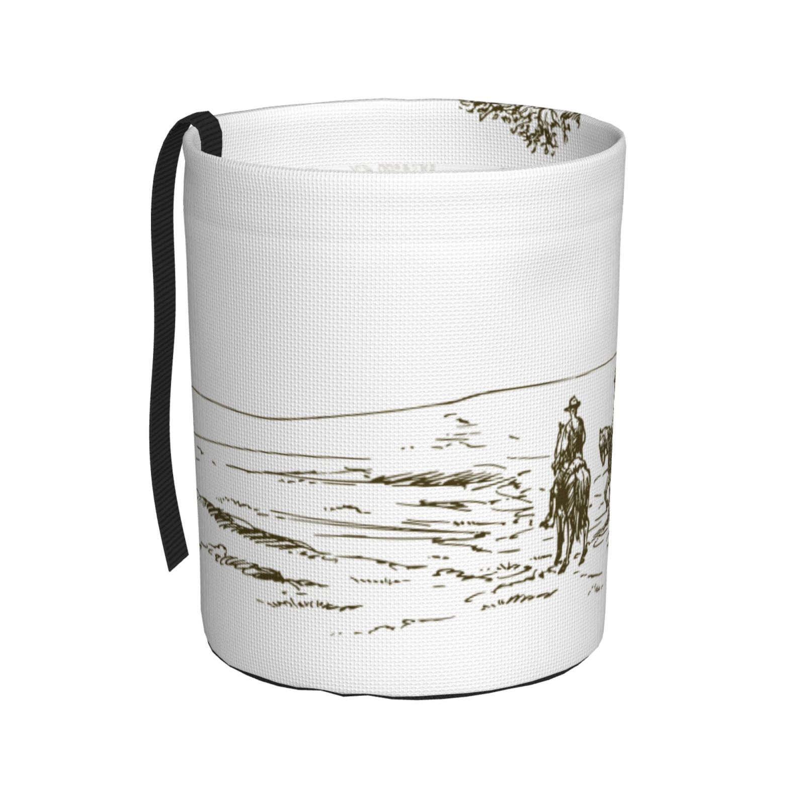 Honeii Cowboys Riding A Horse Near A Tree Print Waterproof Car Trash ...