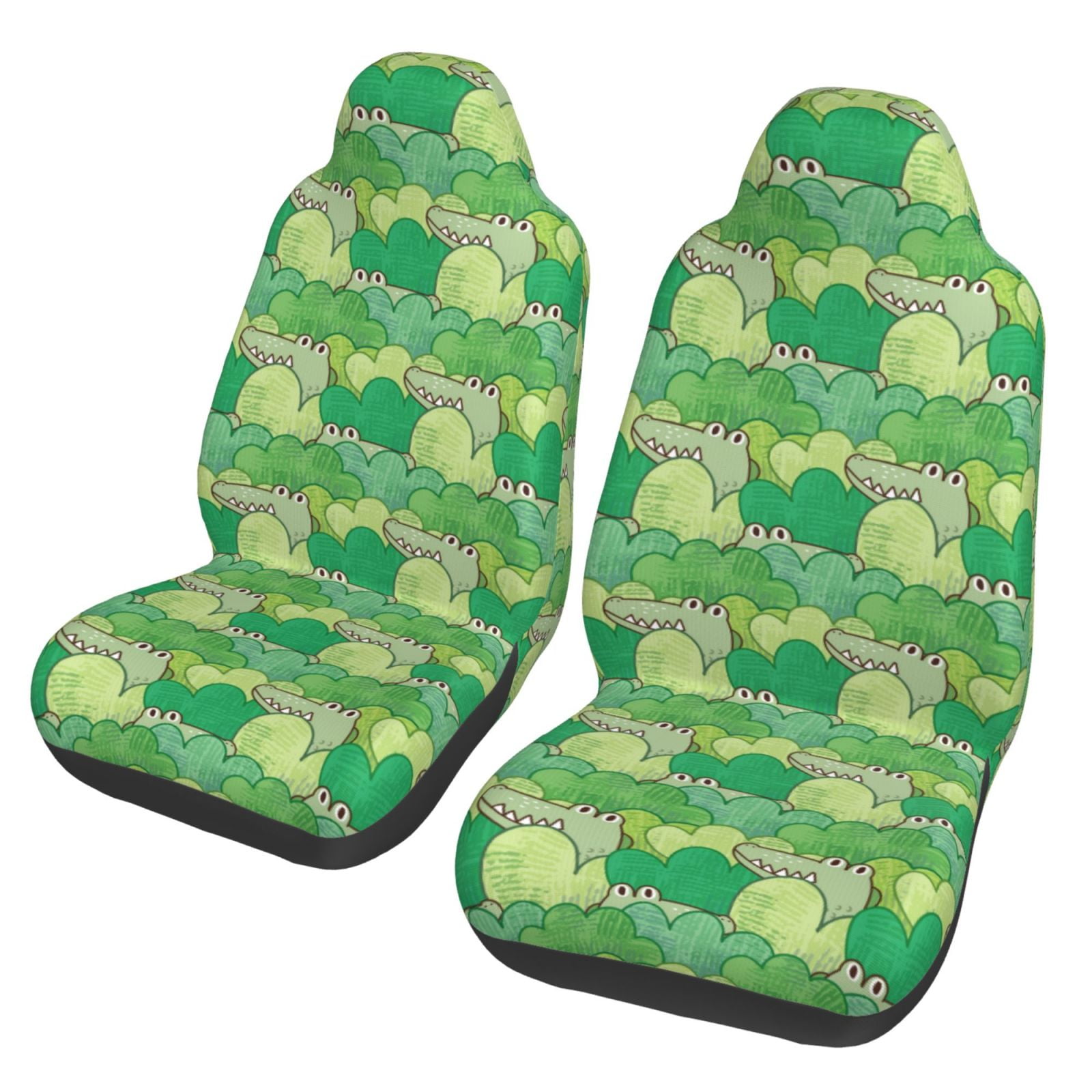 Honeii Crocodile And Bush Print Car Seat Covers 2 Pieces, Full Set ...