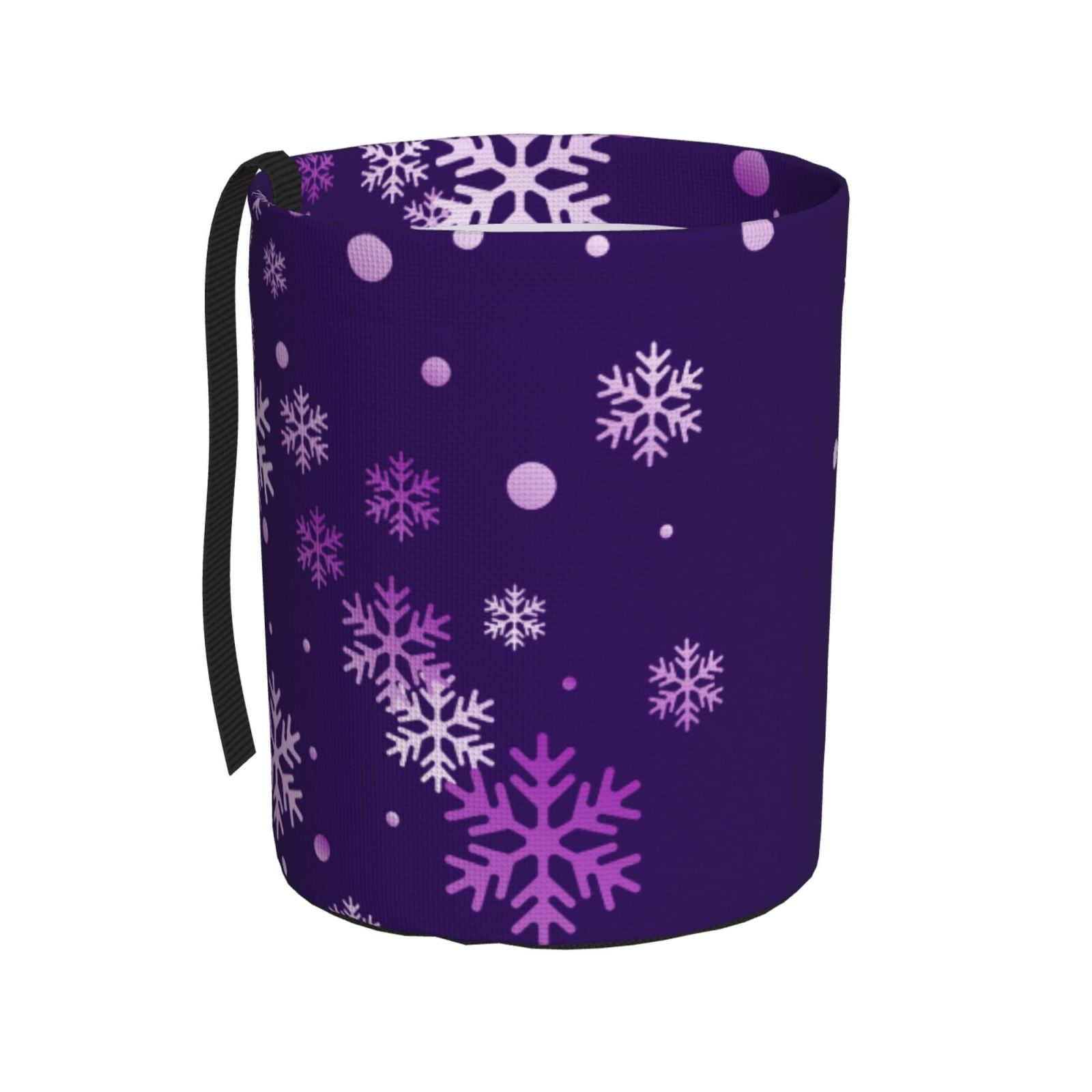 Honeii Crystal Purple Snowflake Print Waterproof Car Trash Can ...