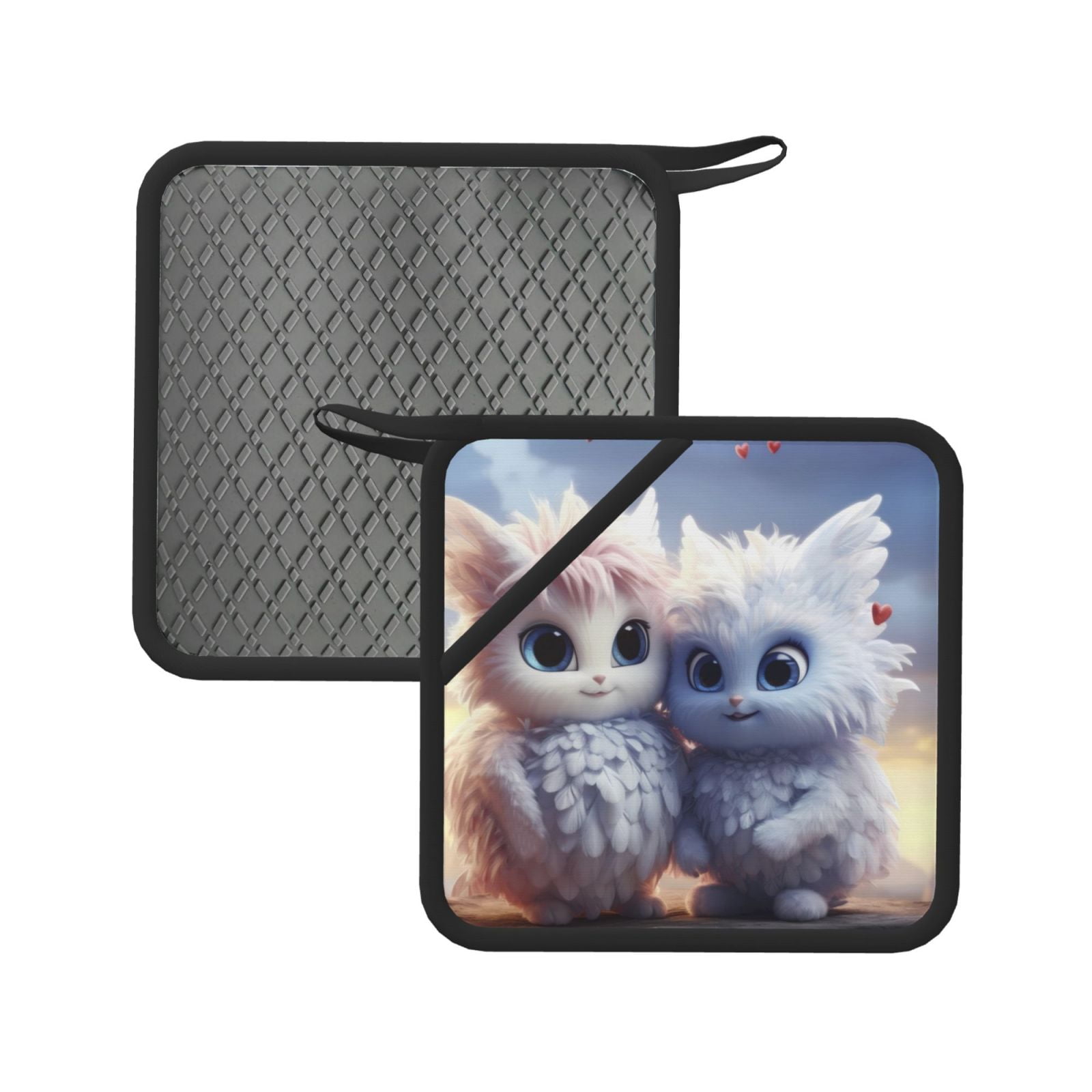 Honeii Cute Animal Couple for Silicone Trivets for Hot Pots and Pans ...