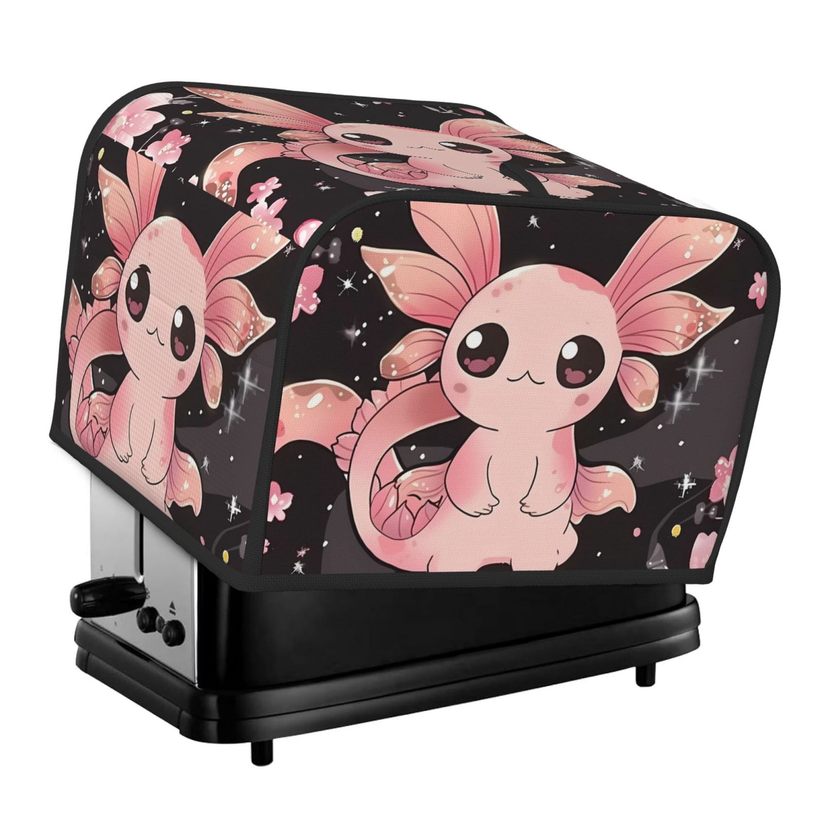 Honeii Cute Axolotl Sakura Blossoms B Print 4 slice Toaster Cover, Two ...