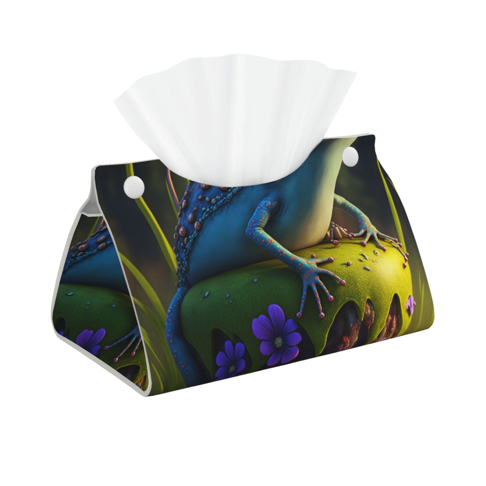 Honeii Cute Blue Frog for Tissue Box Cover/Holder - Covers Rectangular ...