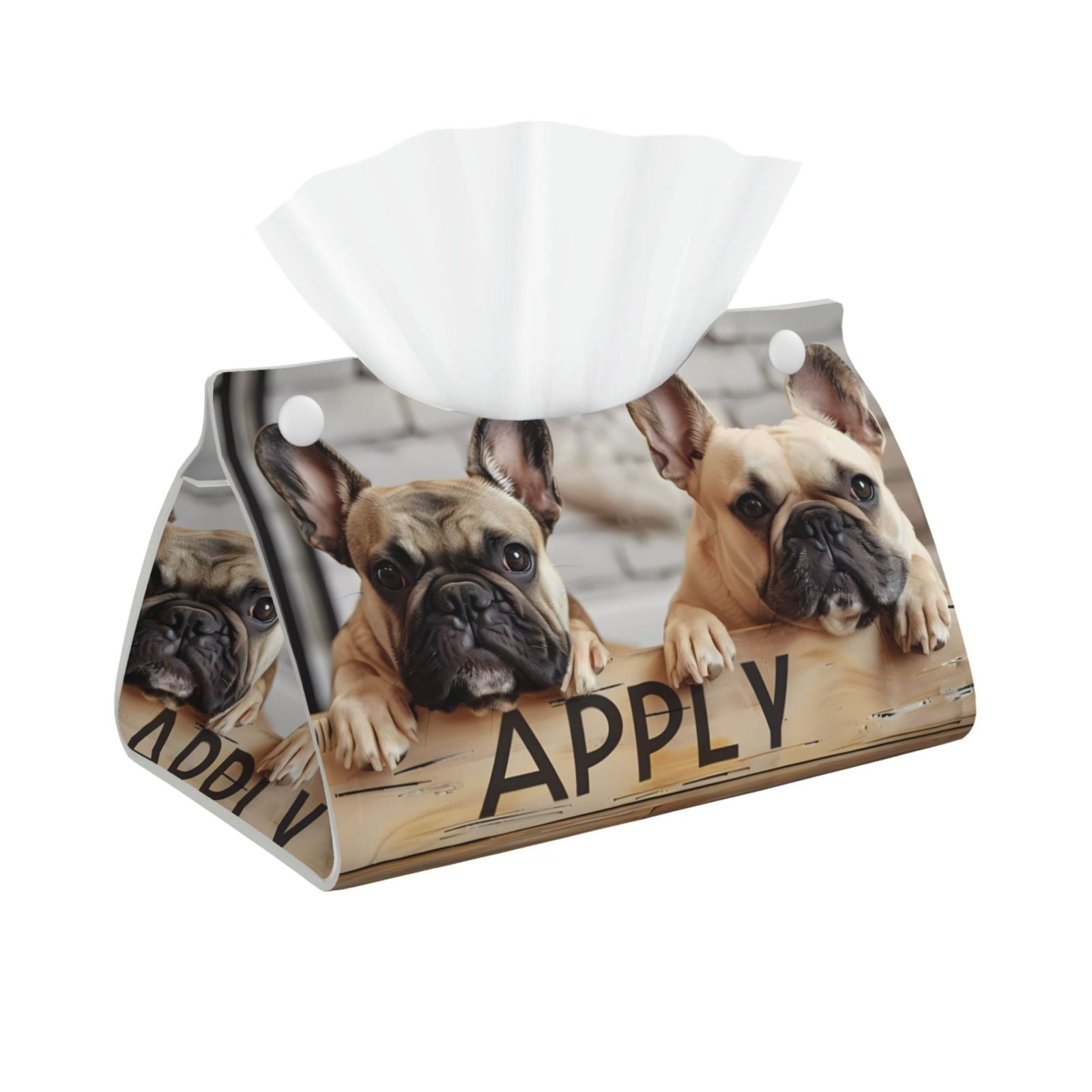 Honeii Cute Bulldogs Apply for Tissue Box Cover/Holder - Covers ...