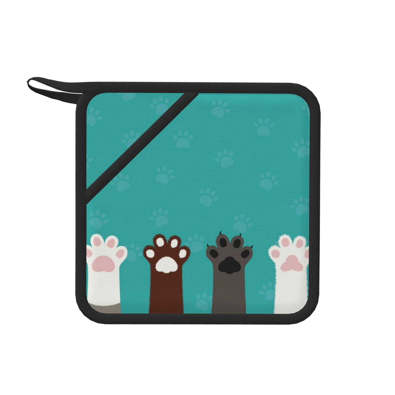 Honeii Cute Cat Paw And Dog for Silicone Trivets for Hot Pots and Pans ...