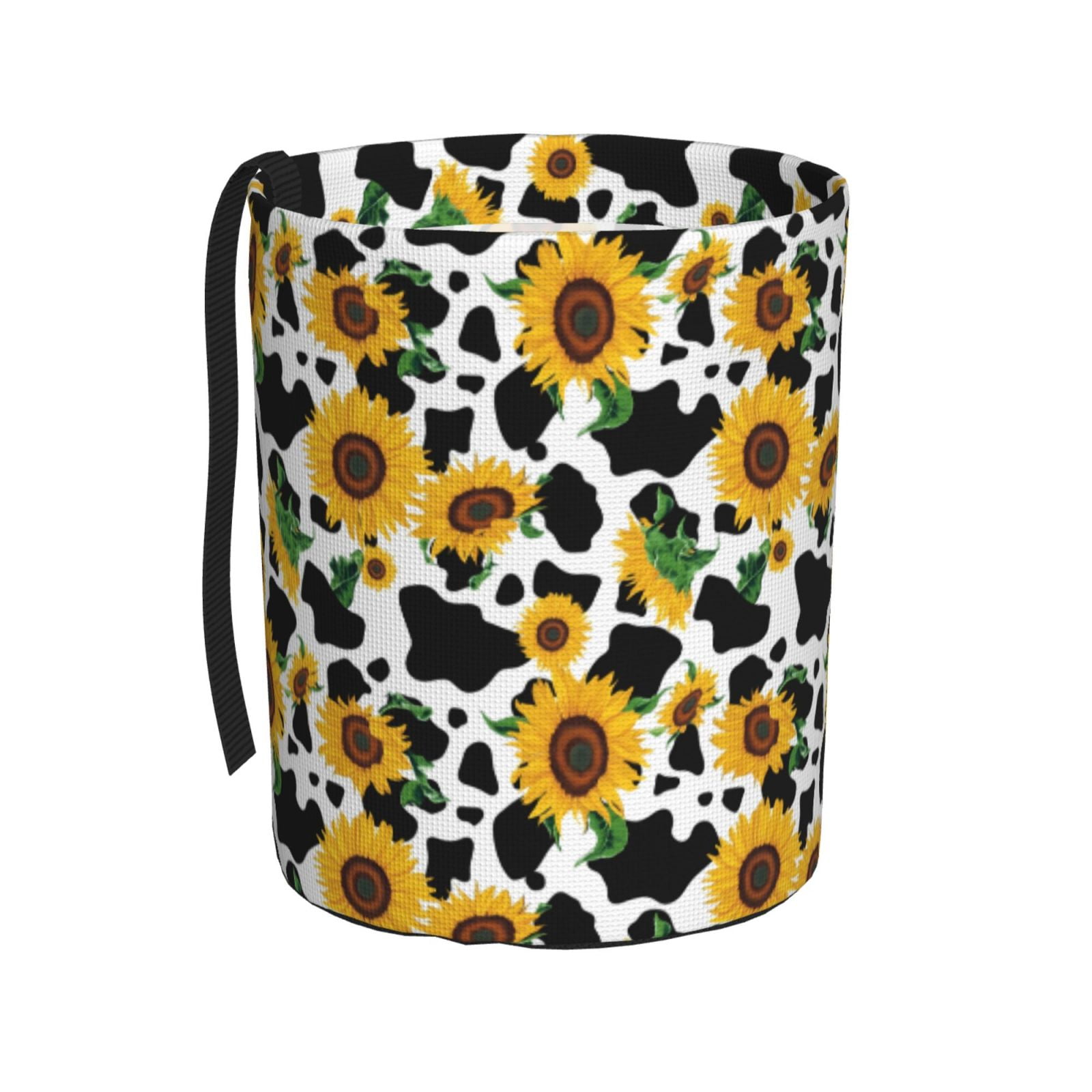 Honeii Cute Cow Print Sunflower D Print Waterproof Car Trash Can ...
