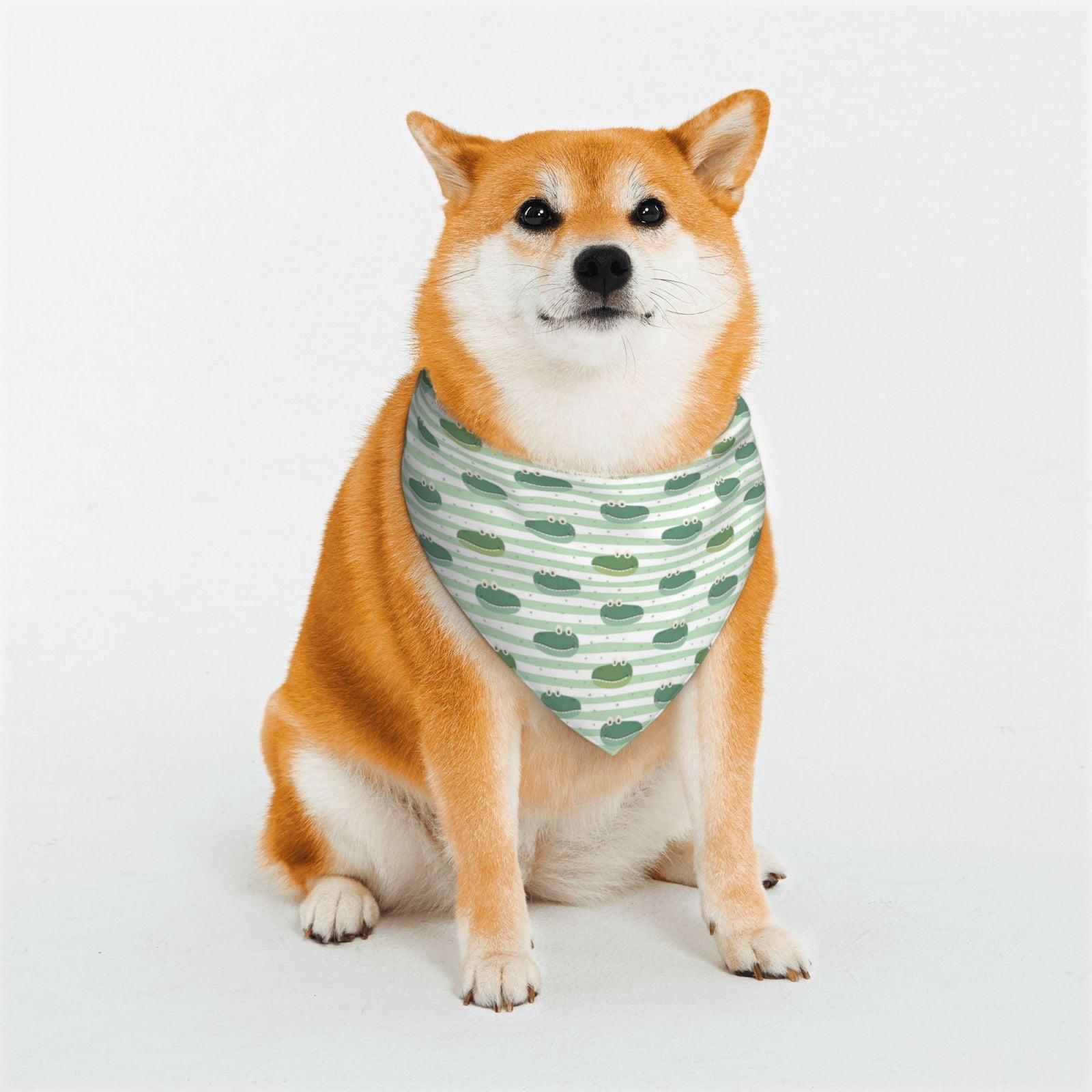 Honeii Cute Crocodile Print Pet Scarf Dog Bandanas for Dogs Triangle ...