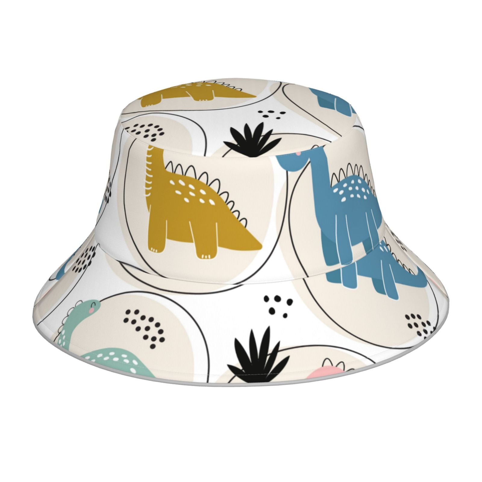 Honeii Cute Dinosaurs for Unisex Bucket Hat Waterproof Rain Hat ...