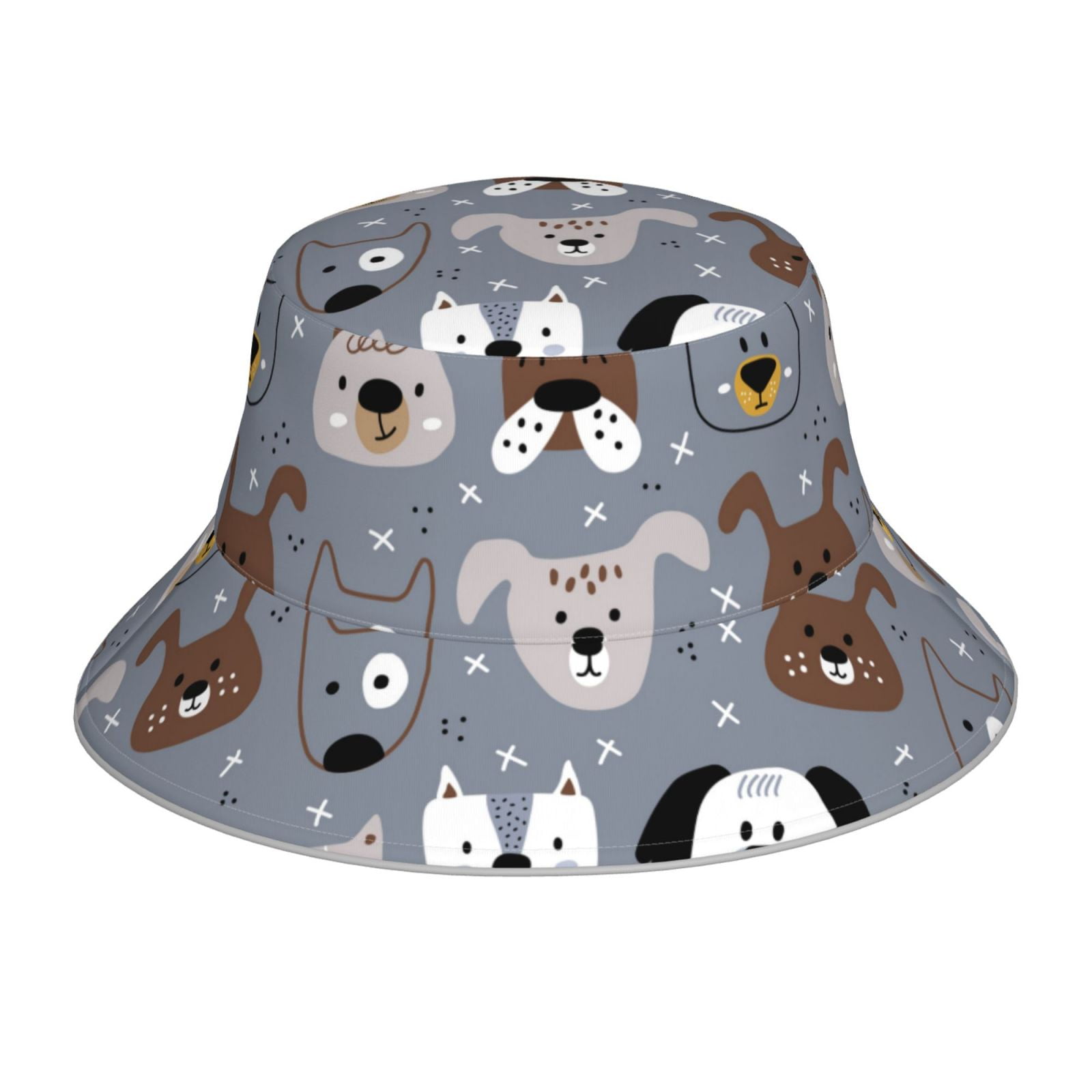 Honeii Cute Dog Faces for Unisex Bucket Hat Waterproof Rain Hat ...