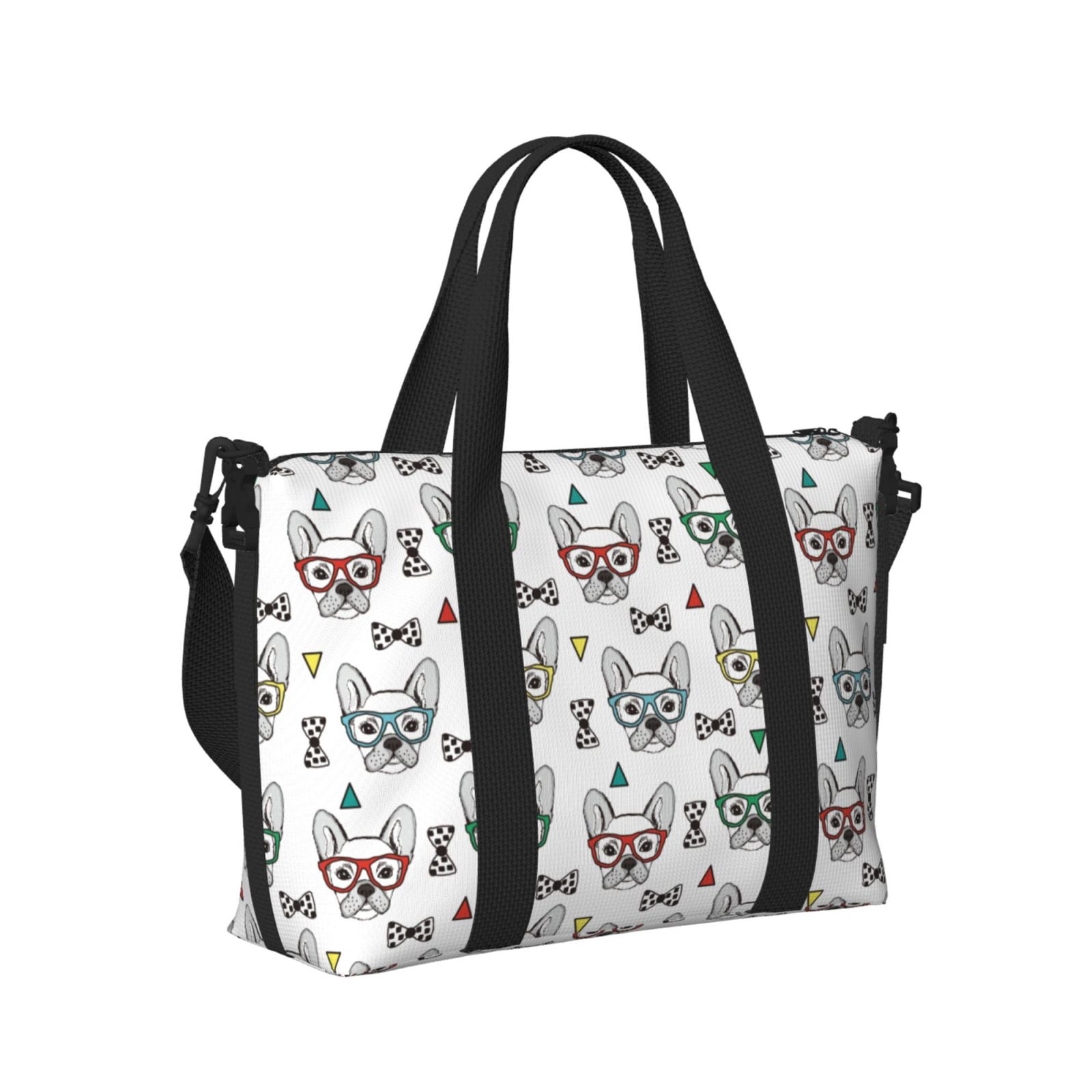 Honeii Cute French Bulldog Print Hand Travel Bag,Travel Duffle Bag ...