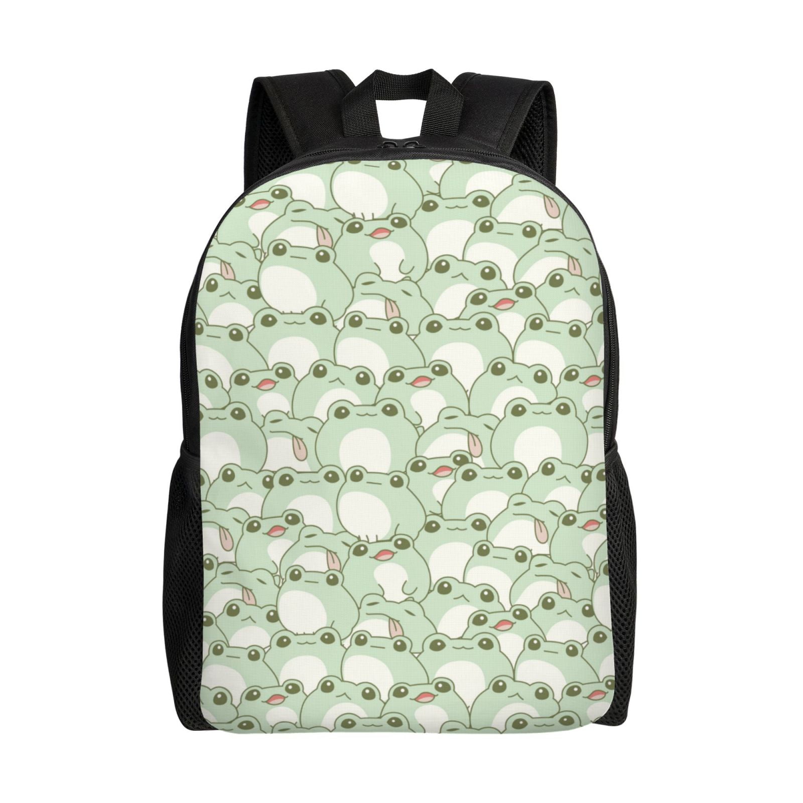 Honeii Cute Frog Print Laptop Backpack for Work, College, Travel, Daily ...