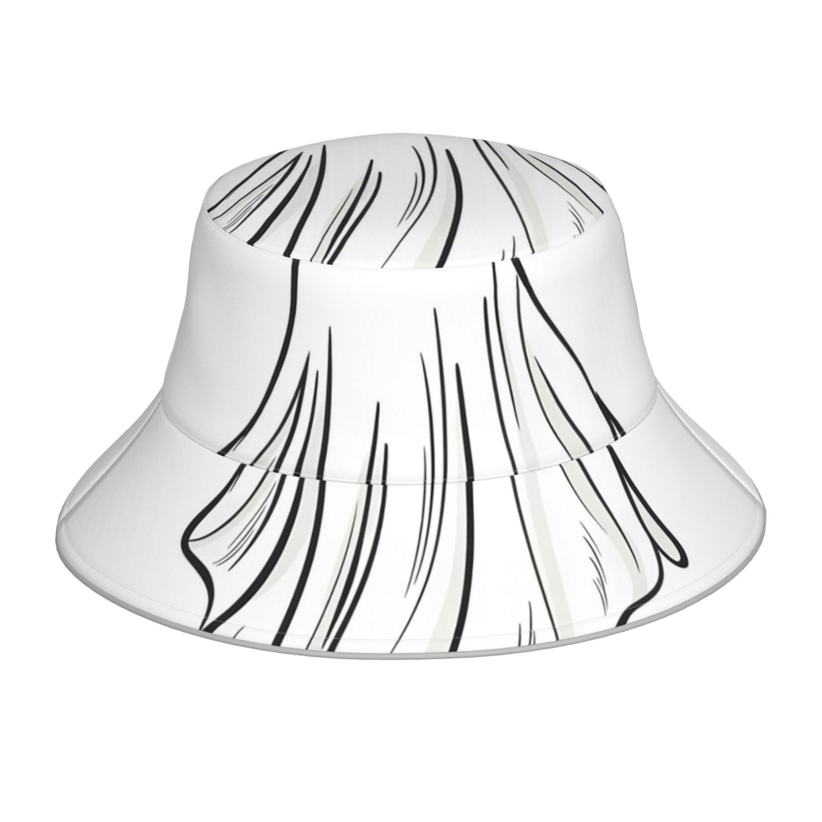 Honeii Cute Ghost Simple Drawing for Unisex Bucket Hat Waterproof Rain ...
