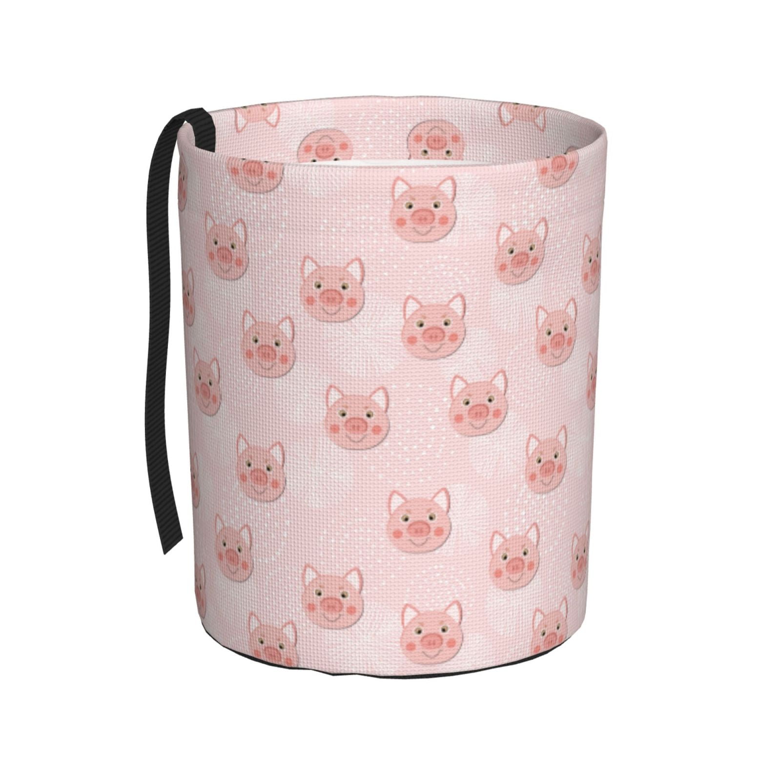 Honeii Cute Pig Face Print Waterproof Car Trash Can,Waterproof Portable ...