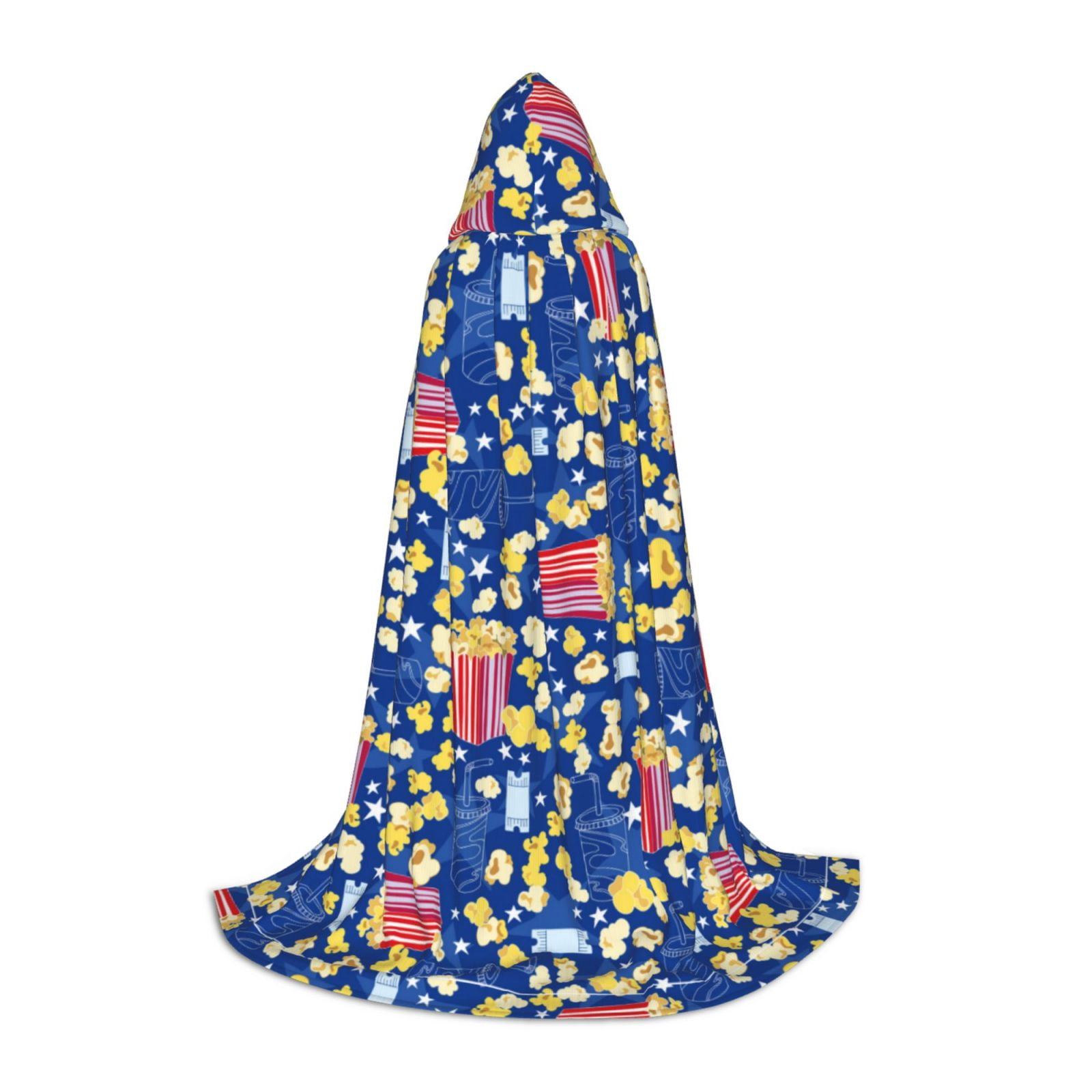 Honeii Cute Popcorn Print Poncho Cape, Cloak Coat, Snuggly Hooded ...
