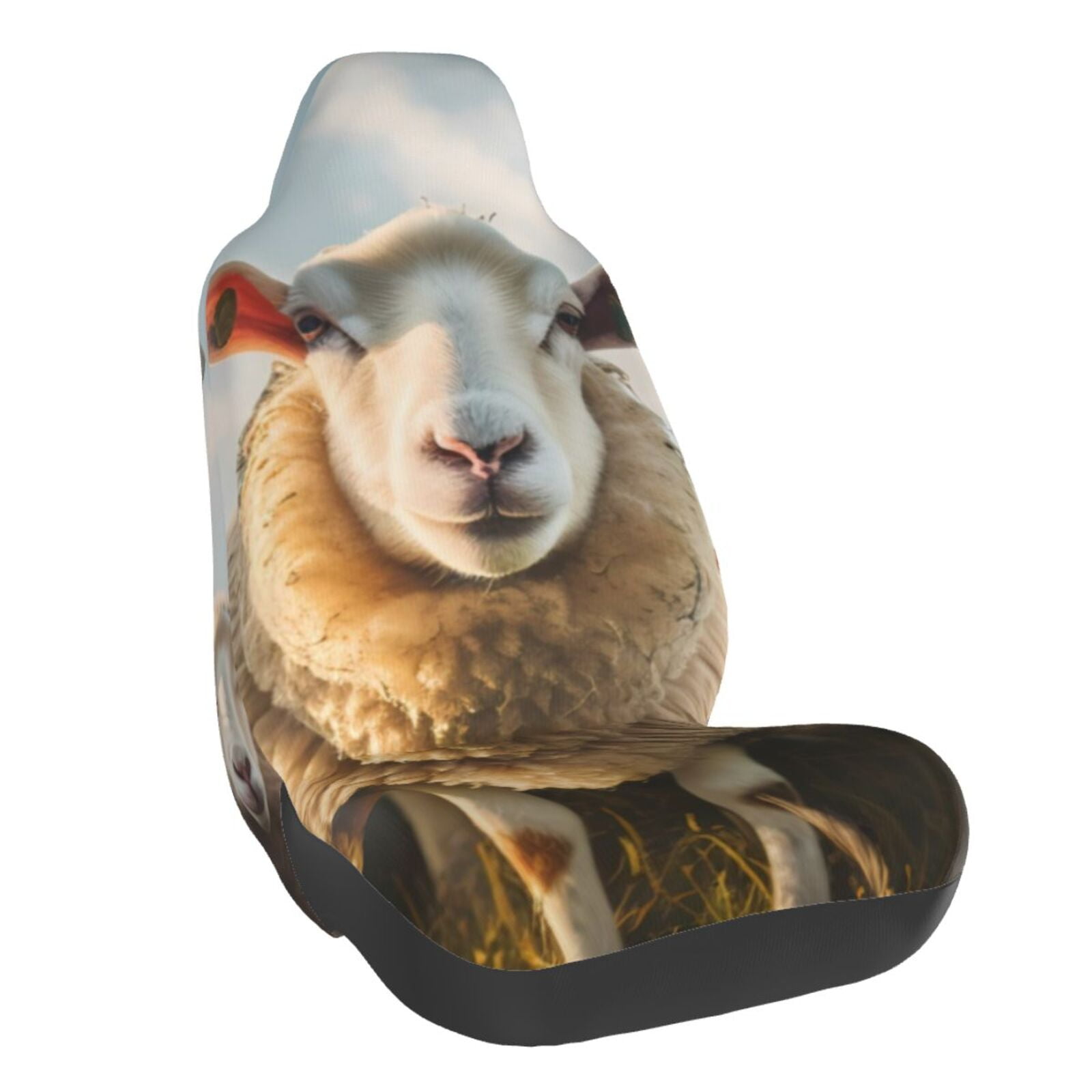 Honeii Cute Prairie Sheep Herd Print Car Seat Cover,Car Interior Covers ...