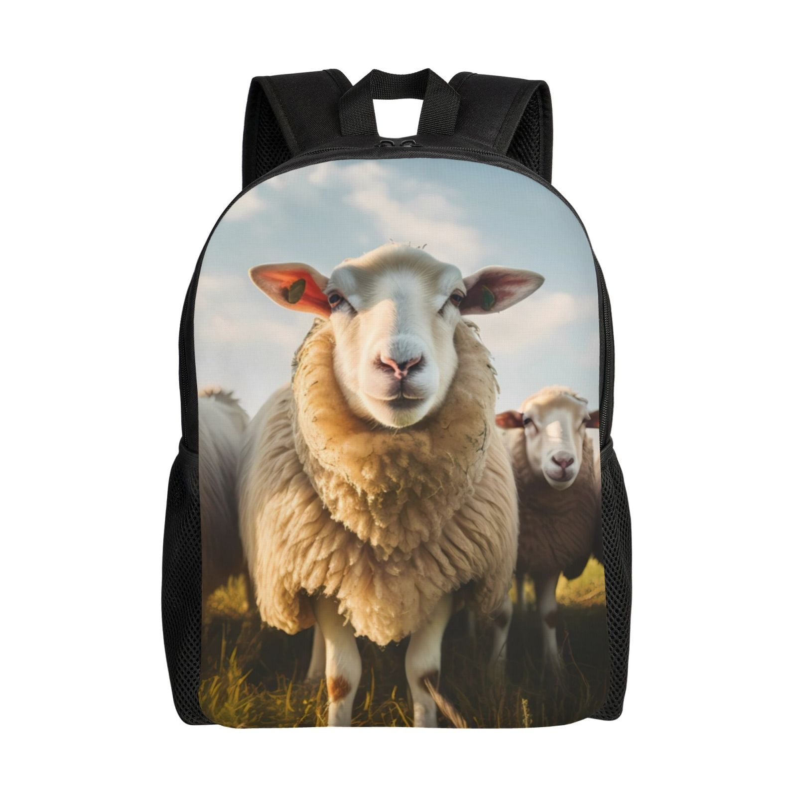 Honeii Cute Prairie Sheep Herd Print Laptop Backpack for Work, College ...