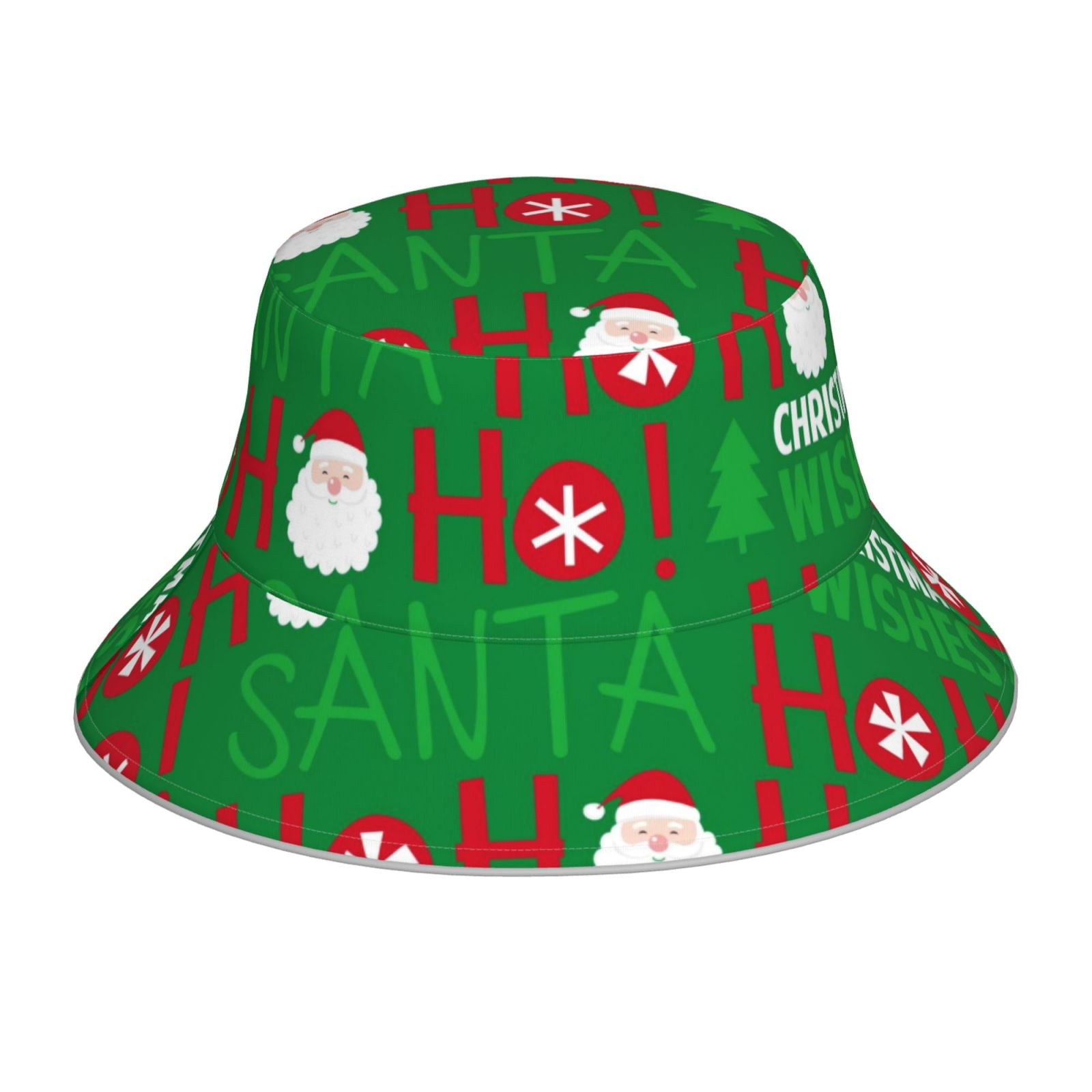 Honeii Cute Santa And Ho Ho Ho for Unisex Bucket Hat Waterproof Rain ...
