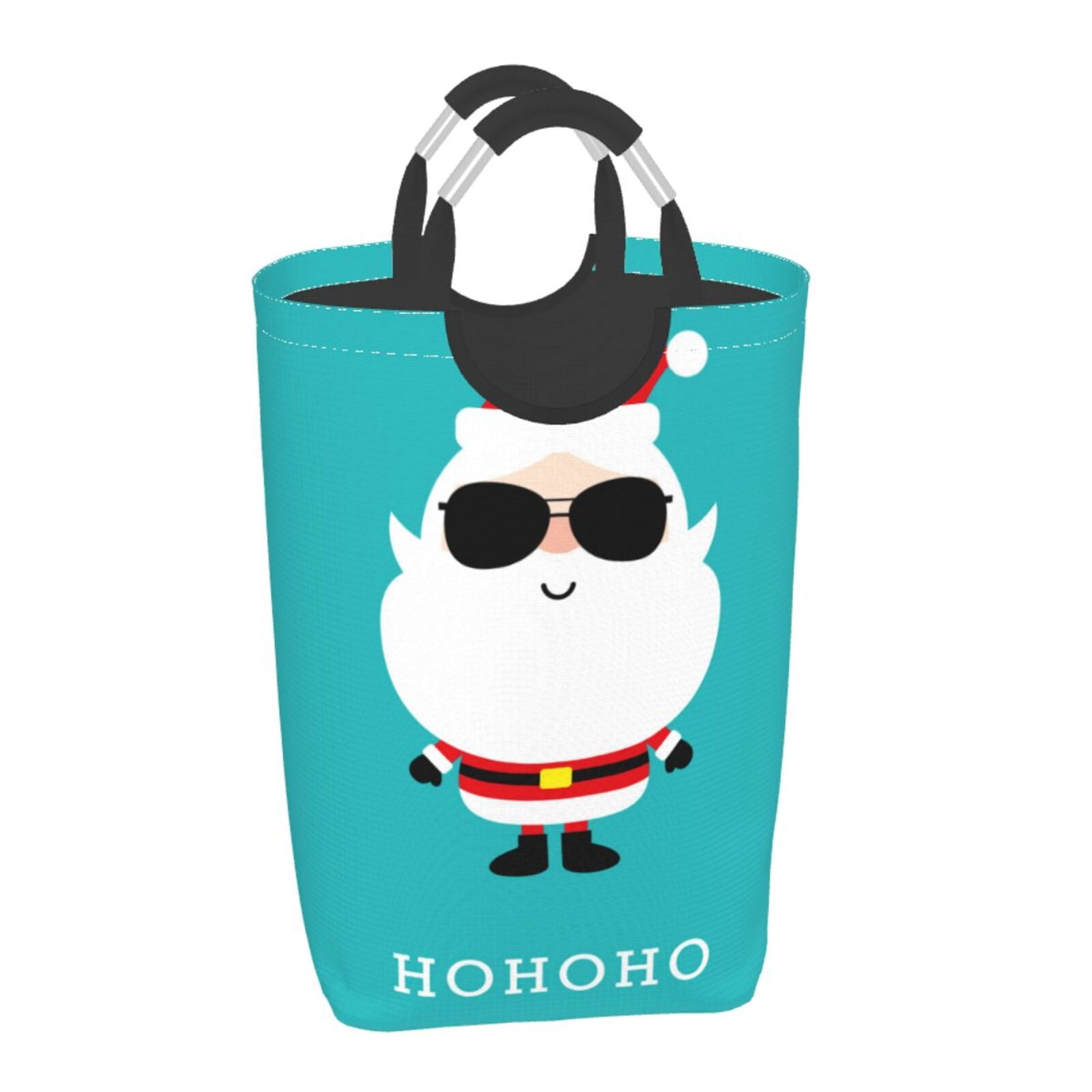 Honeii Cute Santa Claus Print Laundry Hamper Collapsible Laundry ...