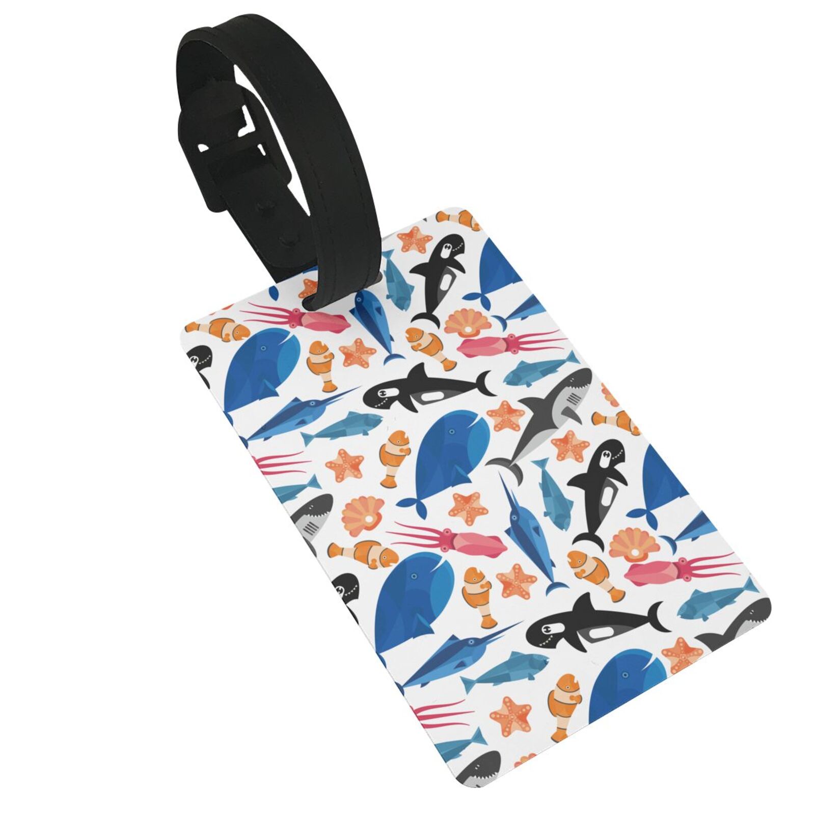 Honeii Cute Sea Animals Print Luggage Tags for Suitcases, Airplane ...