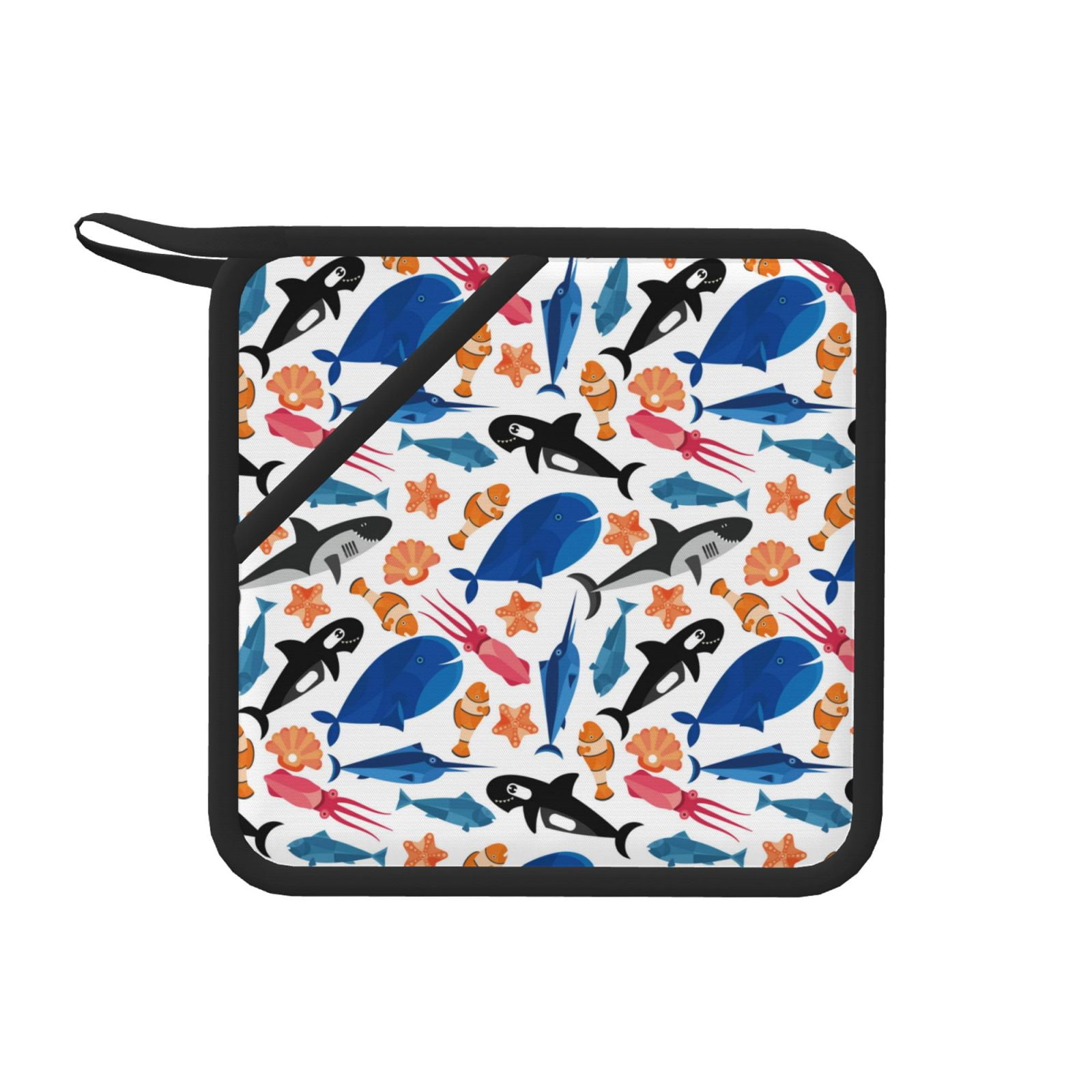 Honeii Cute Sea Animals for Silicone Trivets for Hot Pots and Pans ...