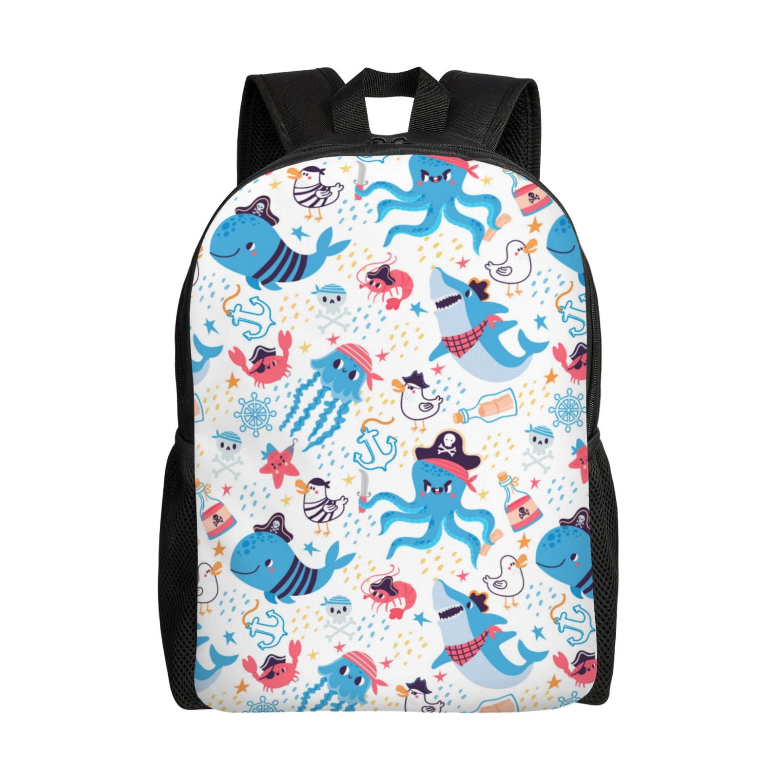 Honeii Cute Shark Print Laptop Backpack for Work, College, Travel ...