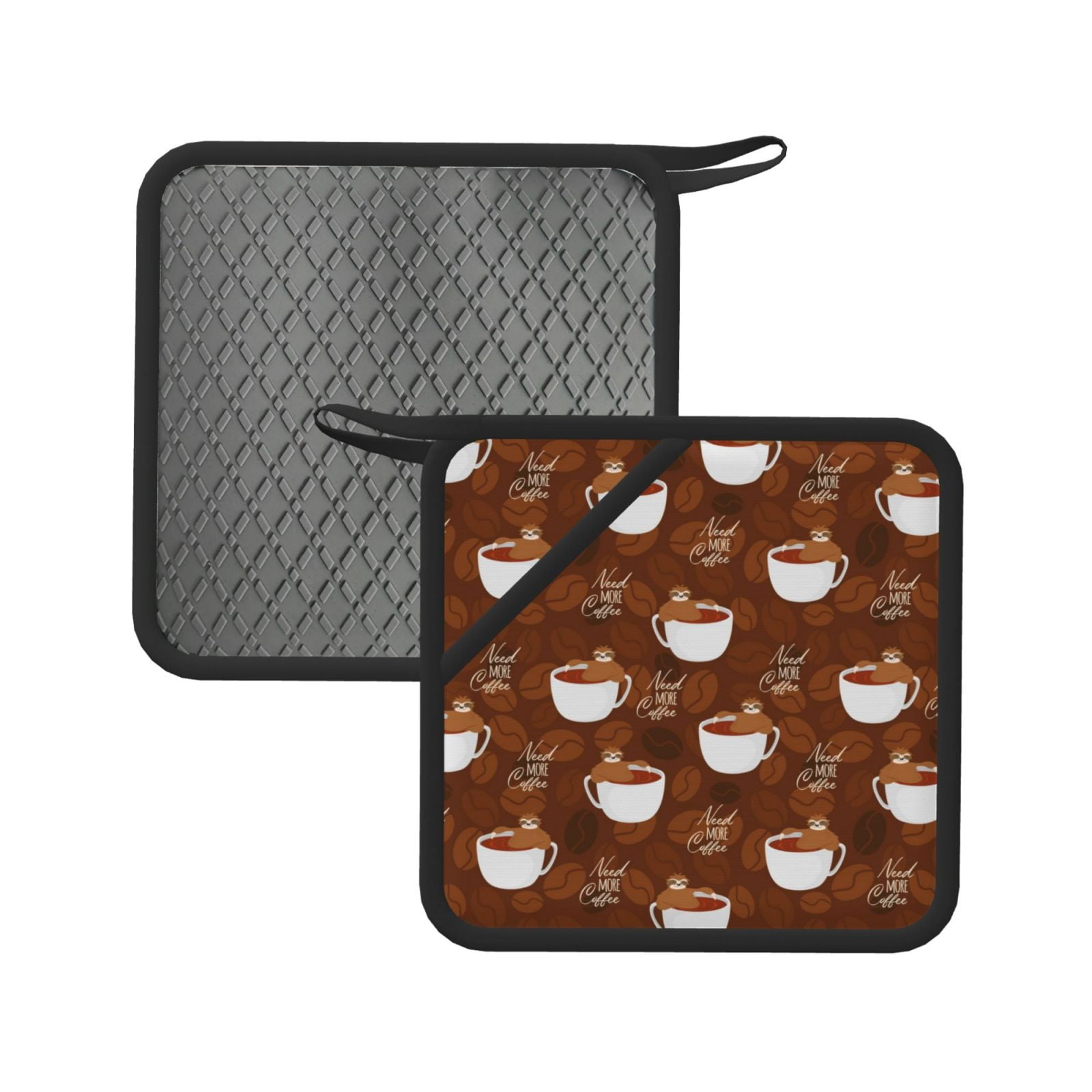 Honeii Cute Sloths Bear Relaxing In Coffee Cup for Silicone Trivets for ...