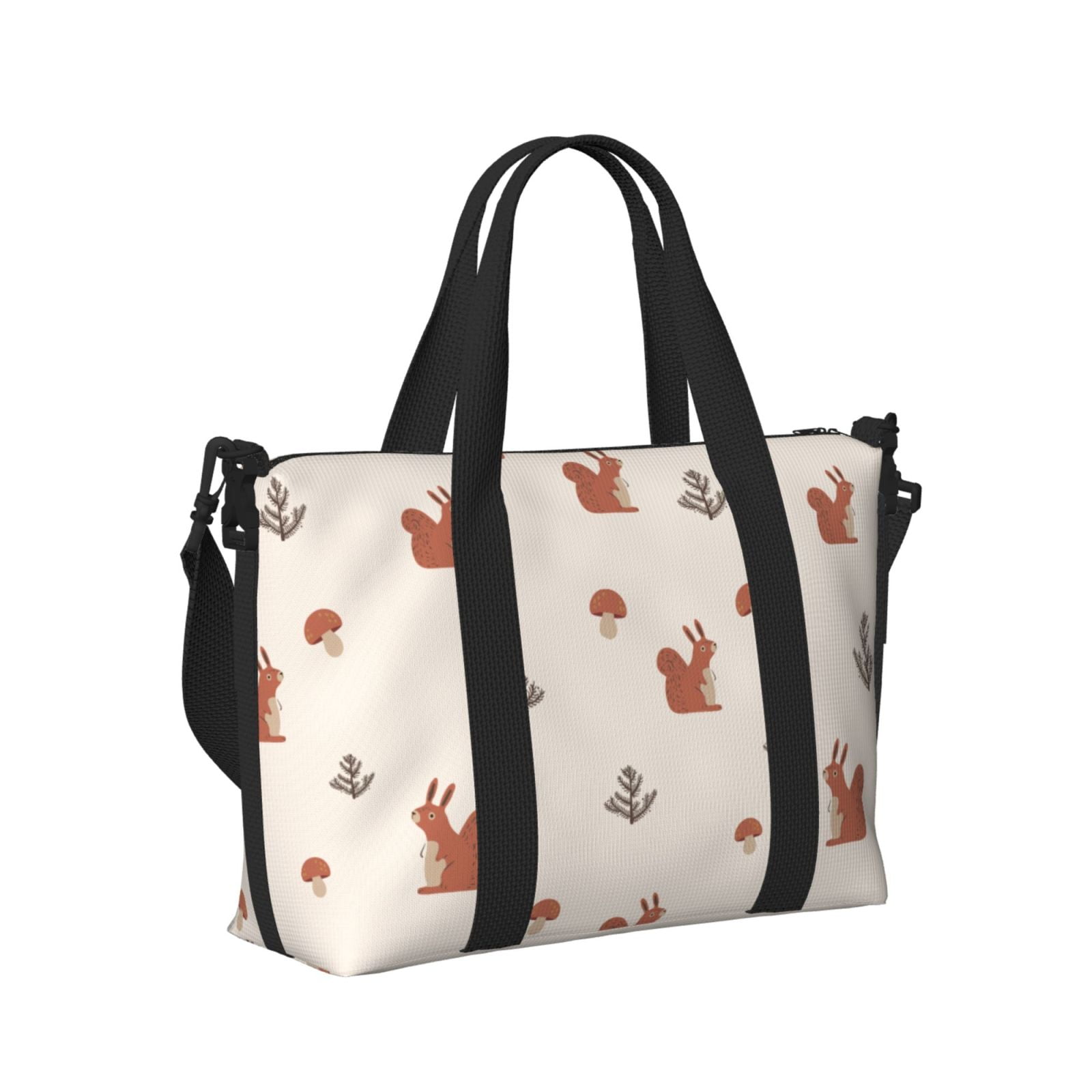 Honeii Cute Squirrel Print Hand Travel Bag,Travel Duffle Bag ...
