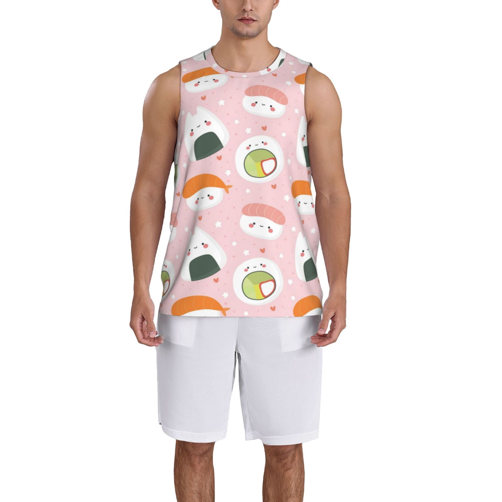Honeii Cute Sushi print basktball shirt for men and women, Unisex ...