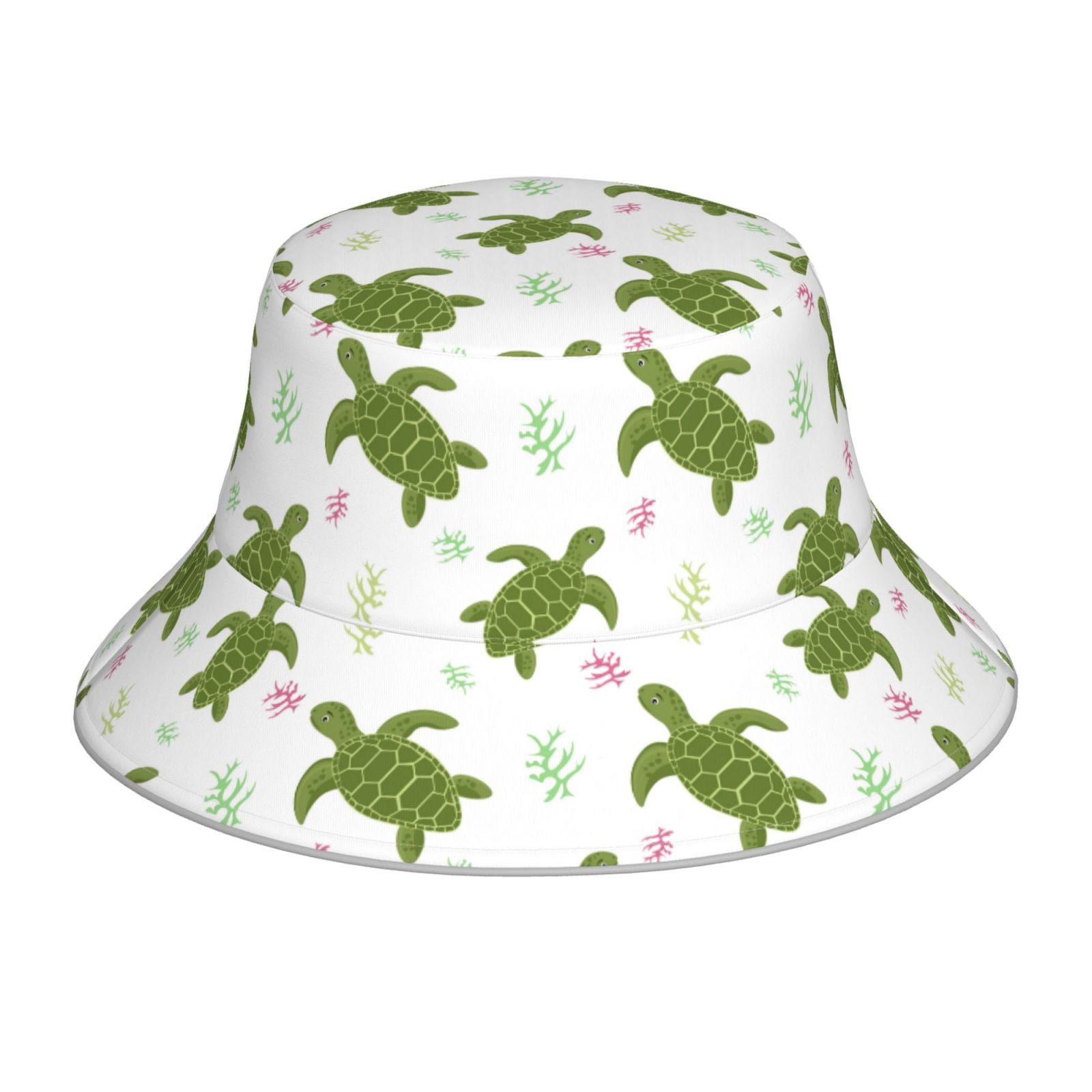Honeii Cute Turtle for Unisex Bucket Hat Waterproof Rain Hat Reversible ...