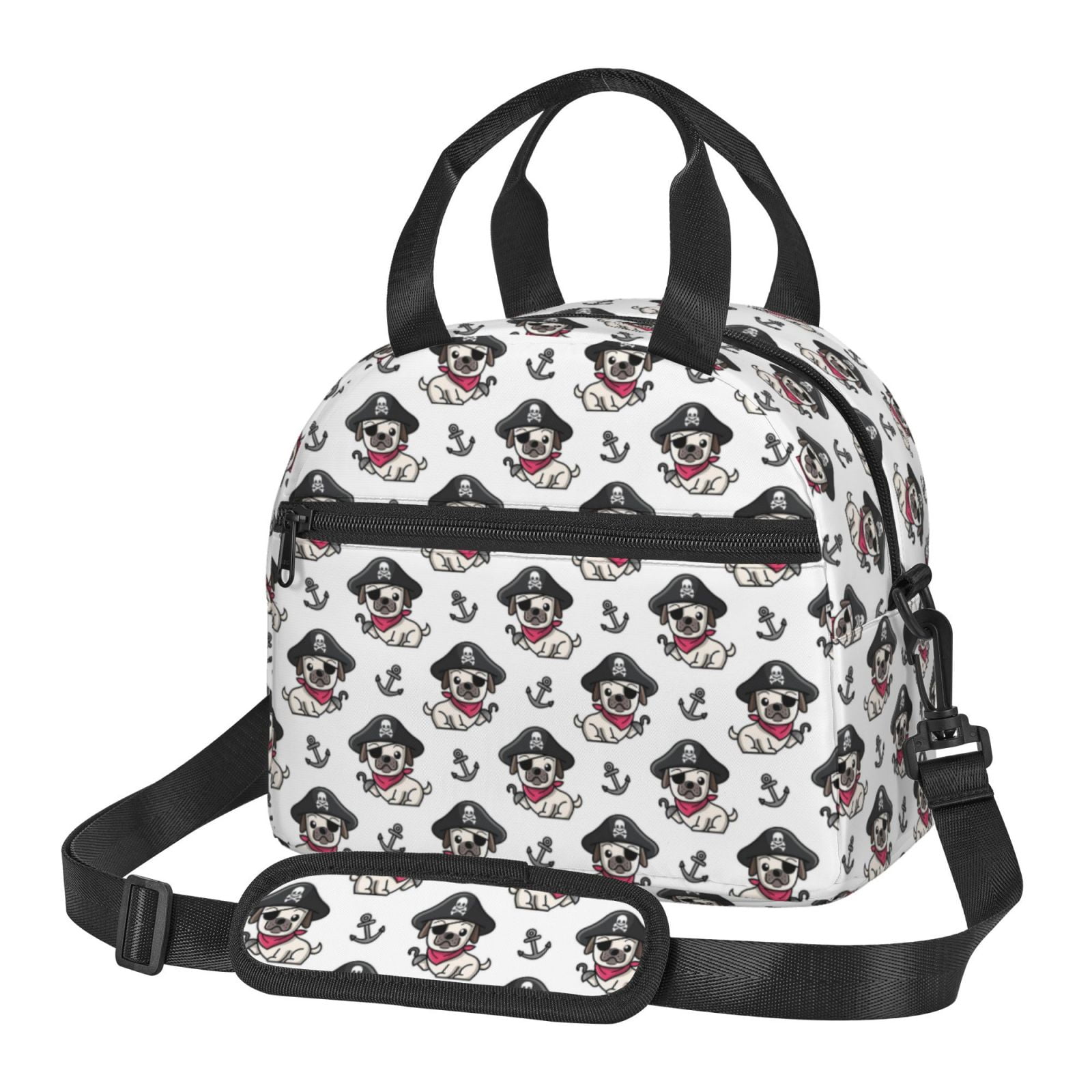 Honeii DOG IS WEARING PIRATE COSTUME Print Lunch Box,Insulated Lunch ...