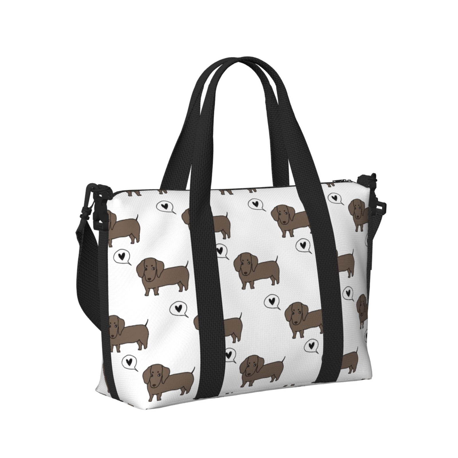 Honeii Dachshund Dog Print Hand Travel Bag,Travel Duffle Bag ...