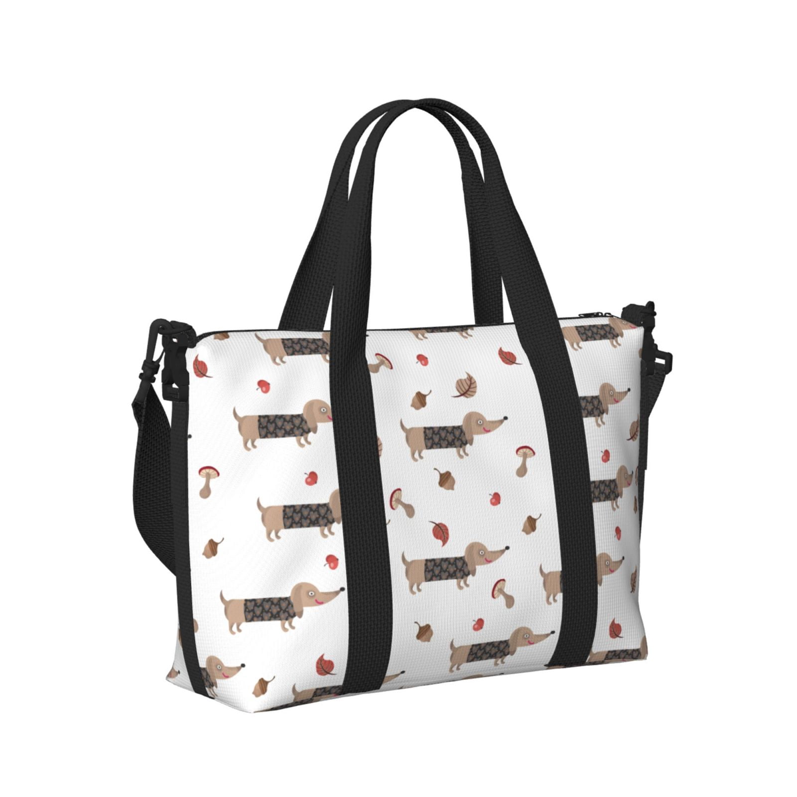 Honeii Dachshund Dog Print Hand Travel Bag,Travel Duffle Bag ...