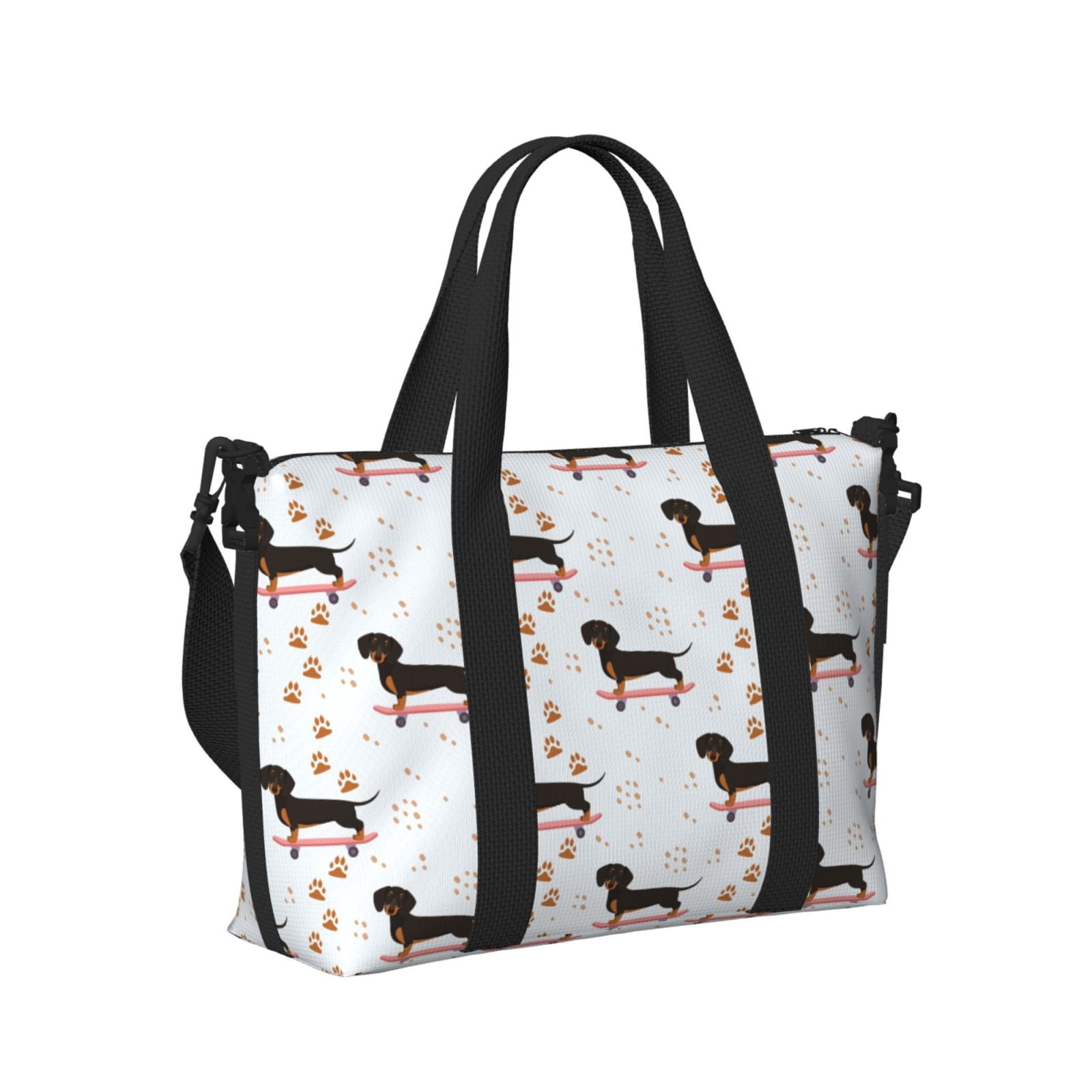 Honeii Dachshund Dog Print Hand Travel Bag,Travel Duffle Bag ...